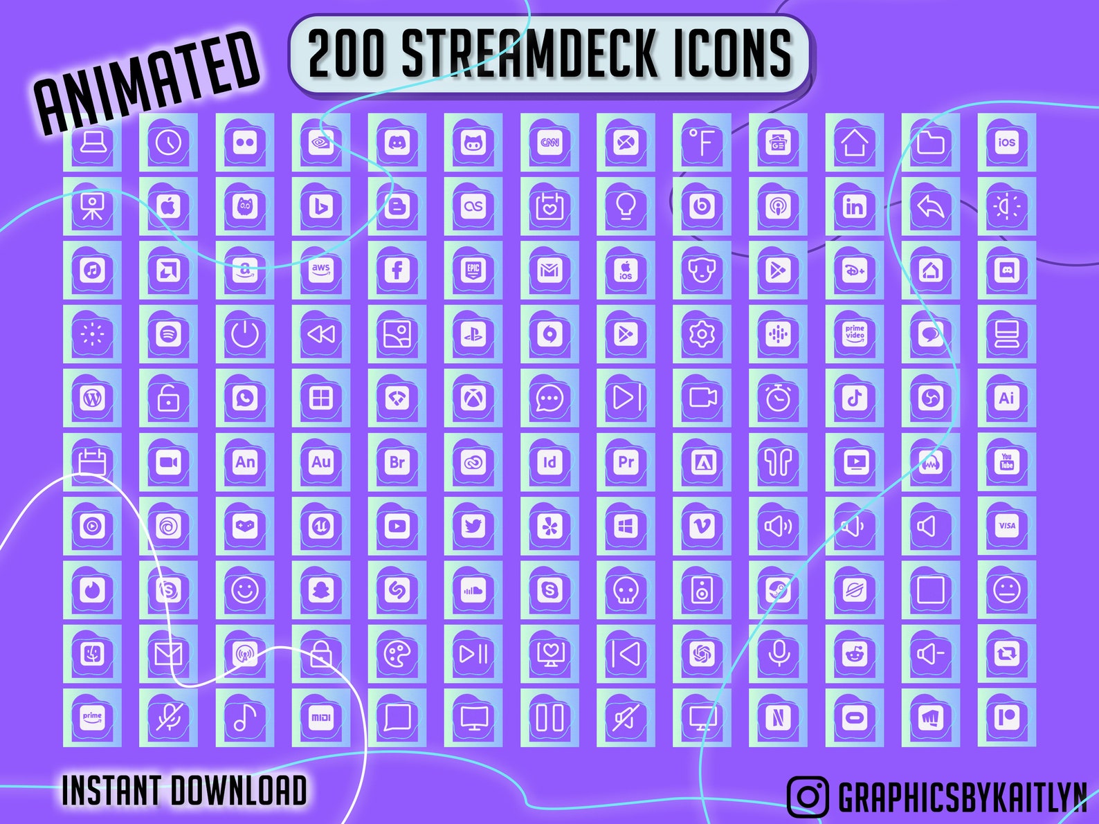 200+ Animated Stream Deck Icons! - Etsy Canada