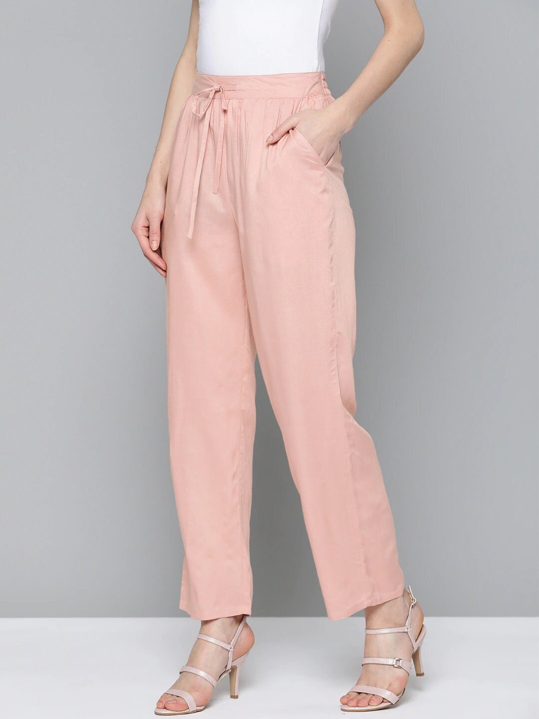 Women Cotton Rayon Pants Solid Mid-rise Straight Leg Pants - Etsy