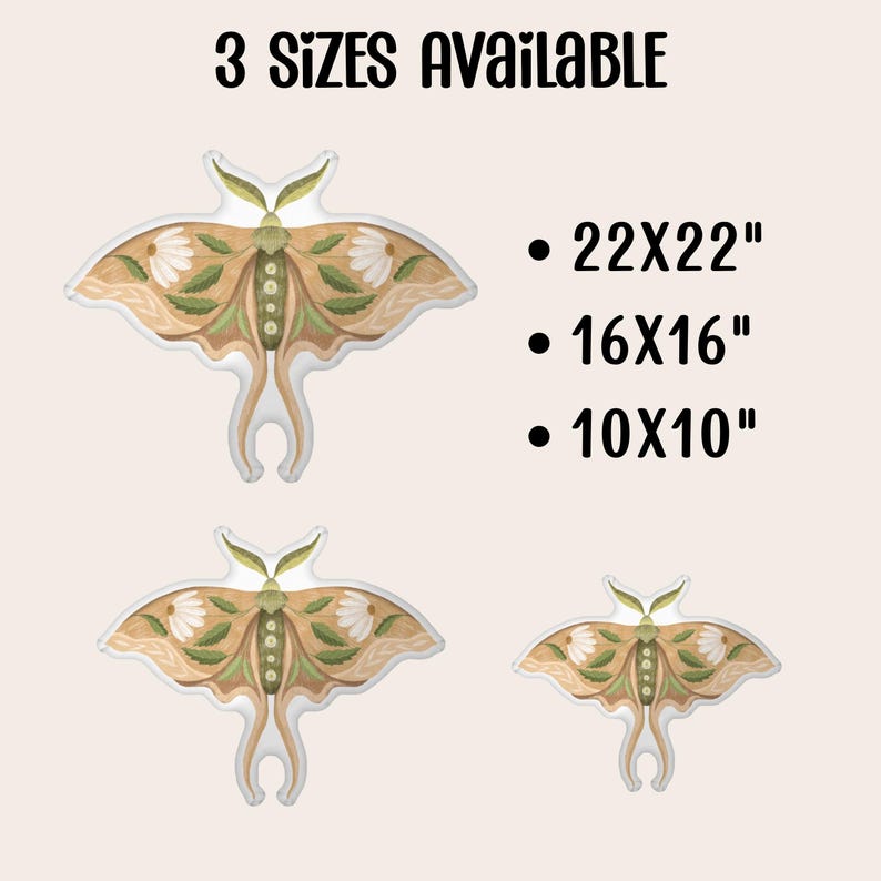 Luna Moth Entomology Art Pillow, 10x10 16x16 22x22 Whimsigoth Decor ...