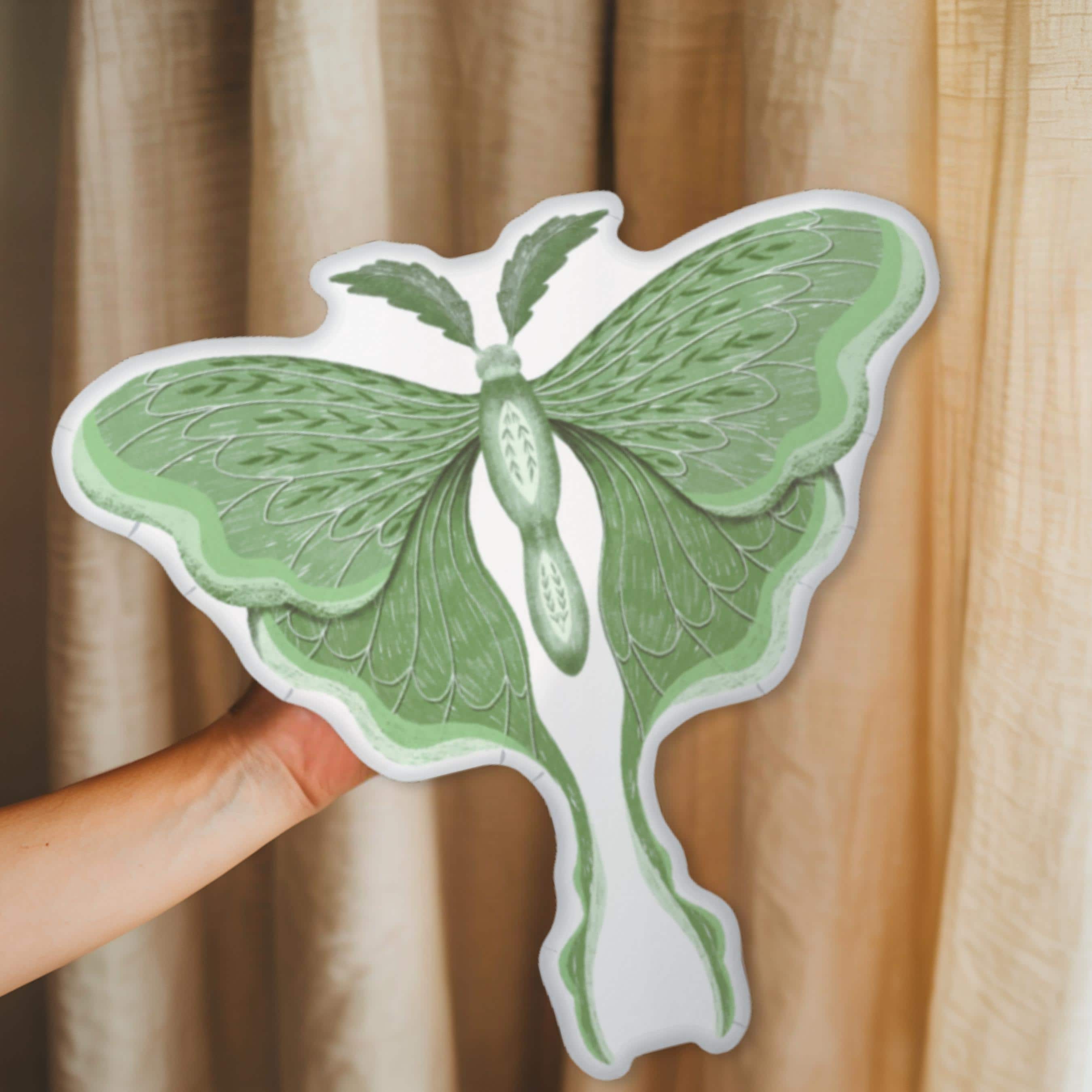 Luna Moth Entomology Art Pillow, Whimsigoth Decor, Green Moth Lover ...