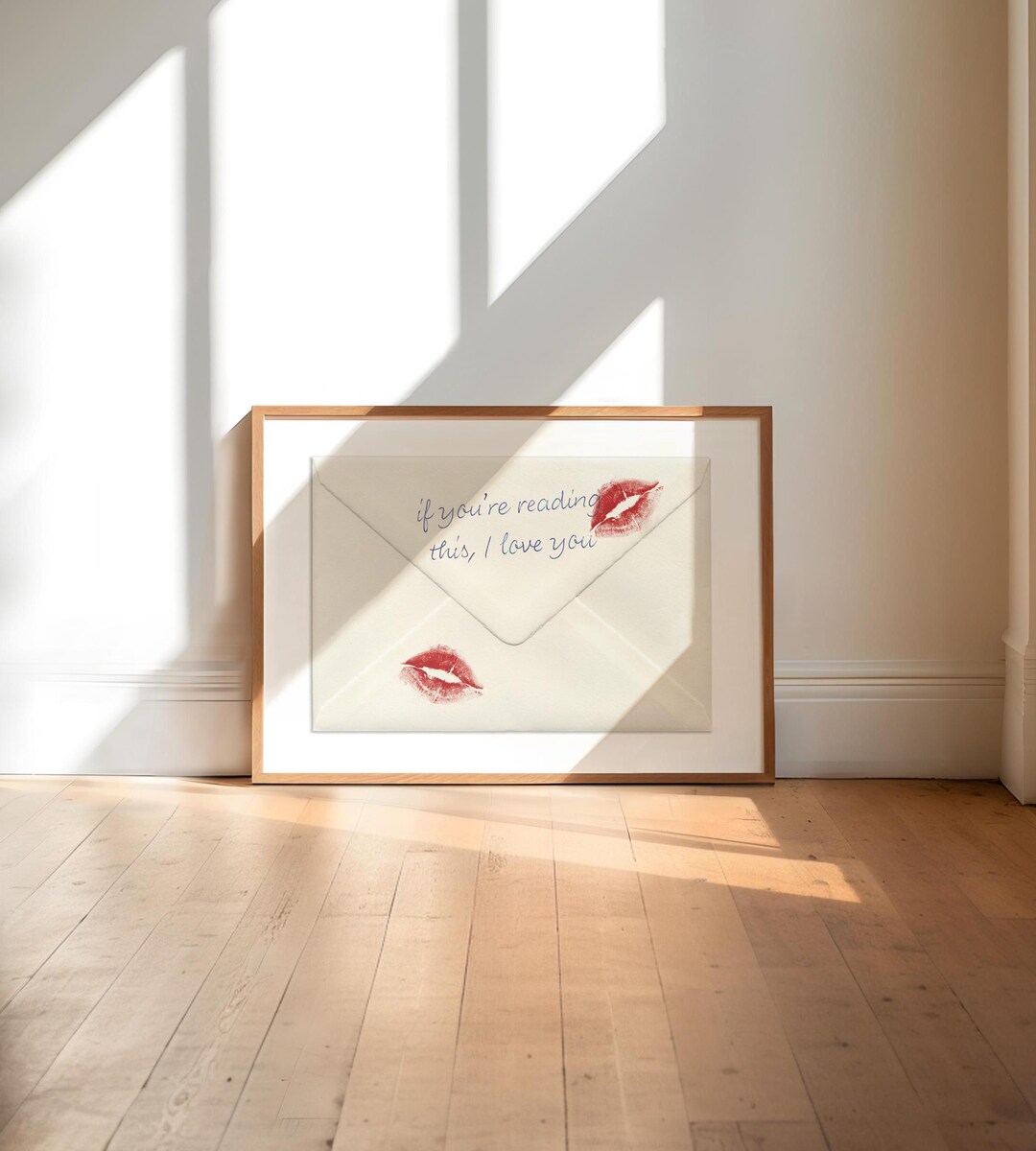 Trendy Wall Art, Preppy Print, Fashion Envelope Art, A Love Letter ...
