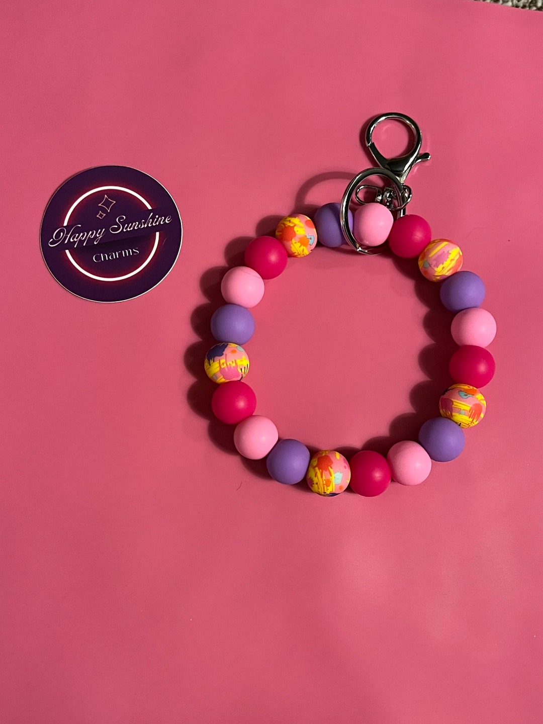 Colorful Burst Large Wristlet Keychain - Etsy