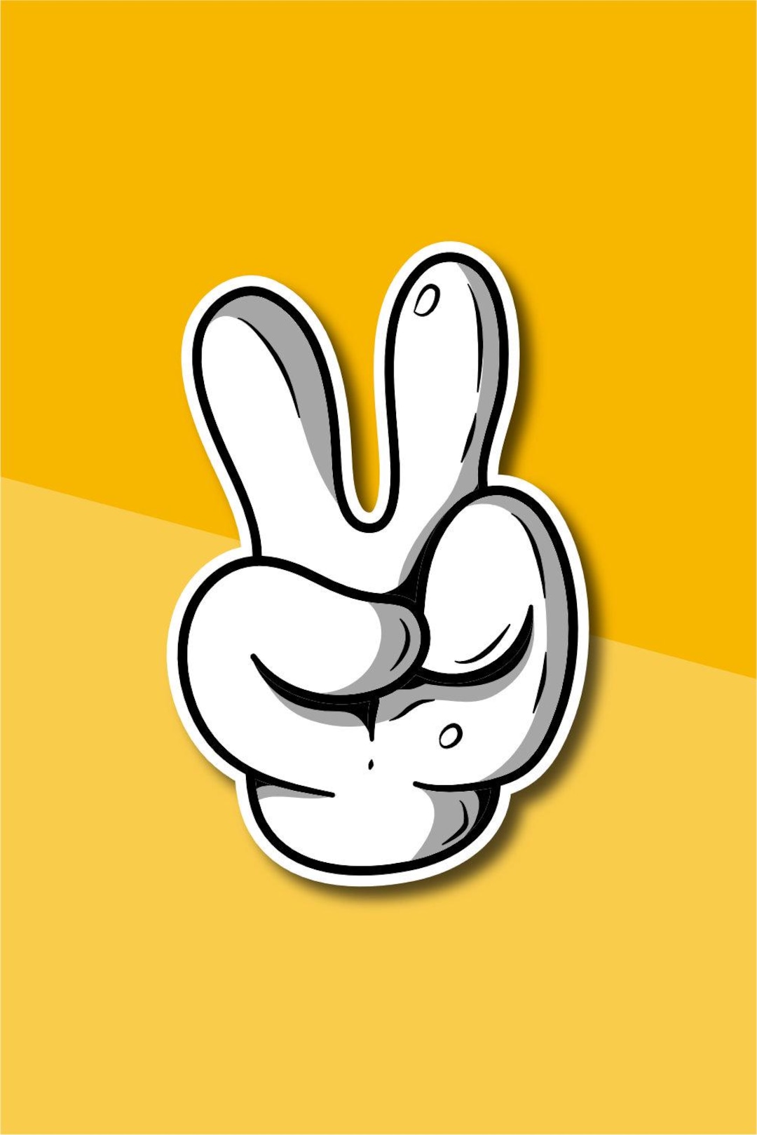 Peace Sign Sticker Die-cut Fun Vinyl Decal Sticker for Phone Case ...