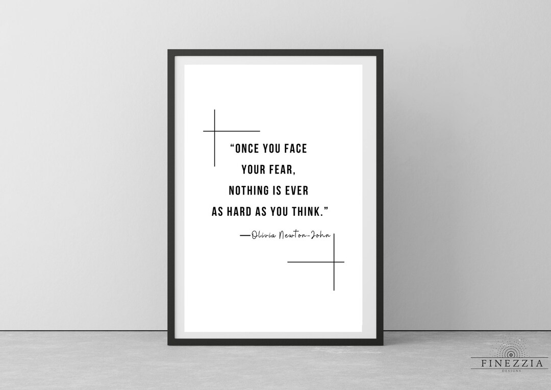 FINEZZIA Printable File Inspirational Wall Art Life Positive Quote once ...