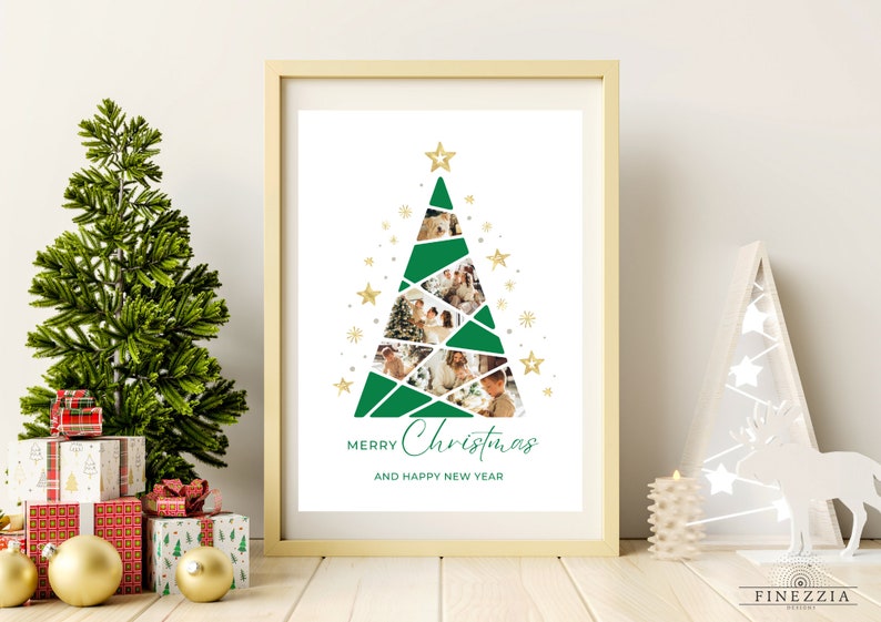FINEZZIA Custom Christmas Tree Photo Collage | Personalized Christmas ...