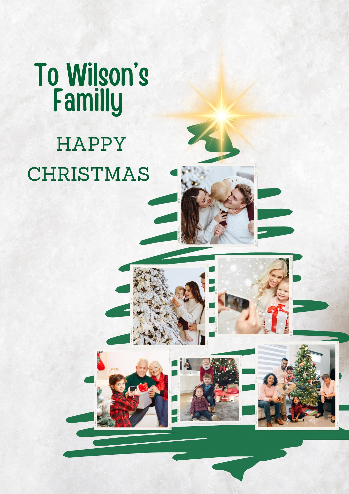 FINEZZIA Custom Christmas Tree Photo Collage Personalized Christmas ...