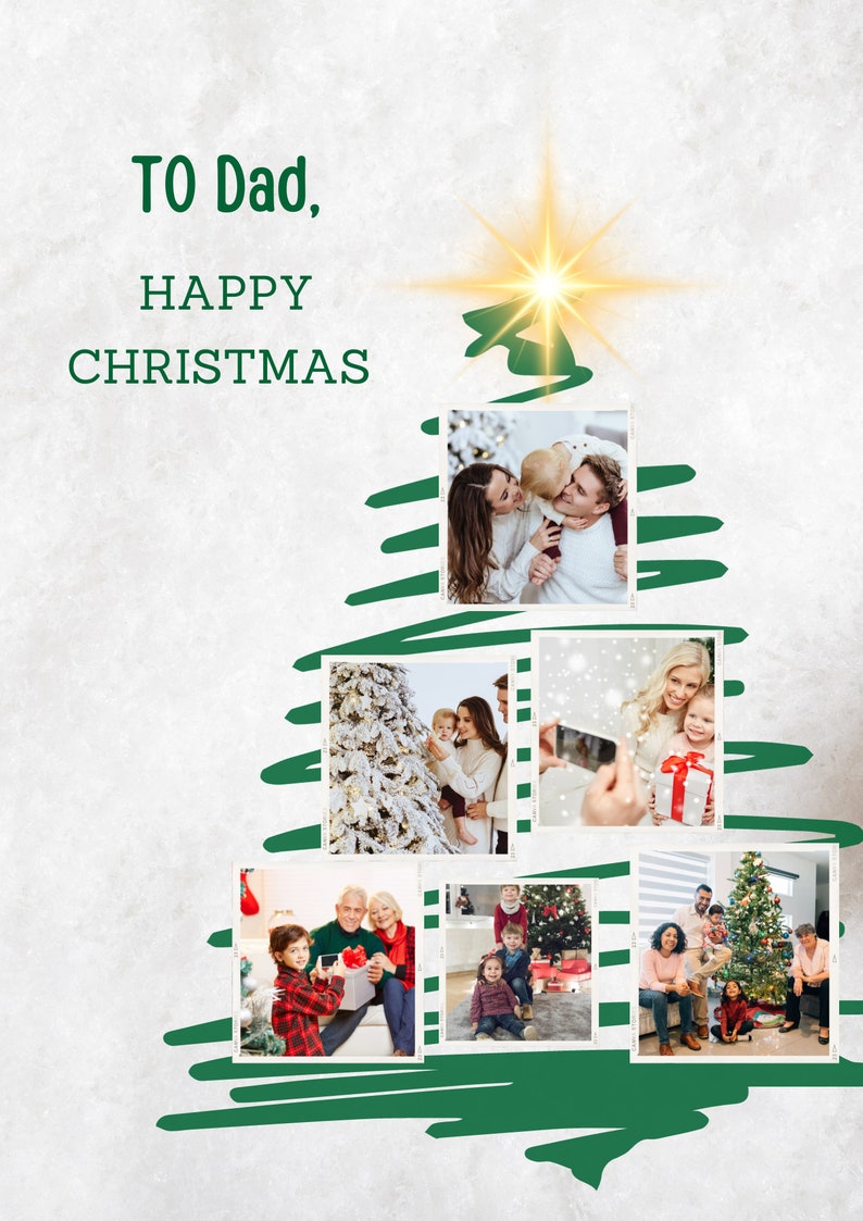 FINEZZIA Custom Christmas Tree Photo Collage Personalized Christmas ...