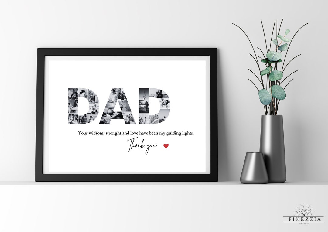 FINEZZIA Customize Print Personalized Photo Collage Template Dad's Gift ...