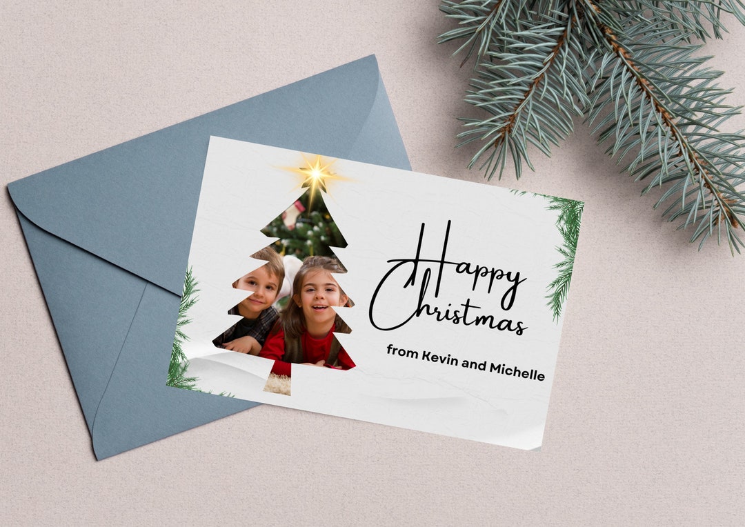 FINEZZIA Editable Christmas Cards Templates Printable Photo Christmas ...
