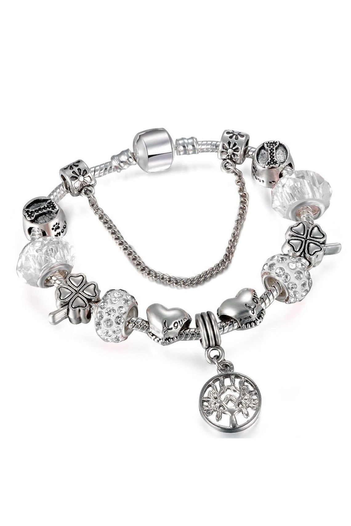 Pandora Style, Tree of Life Charm Bracelet, in Wooden Box, New Year's ...
