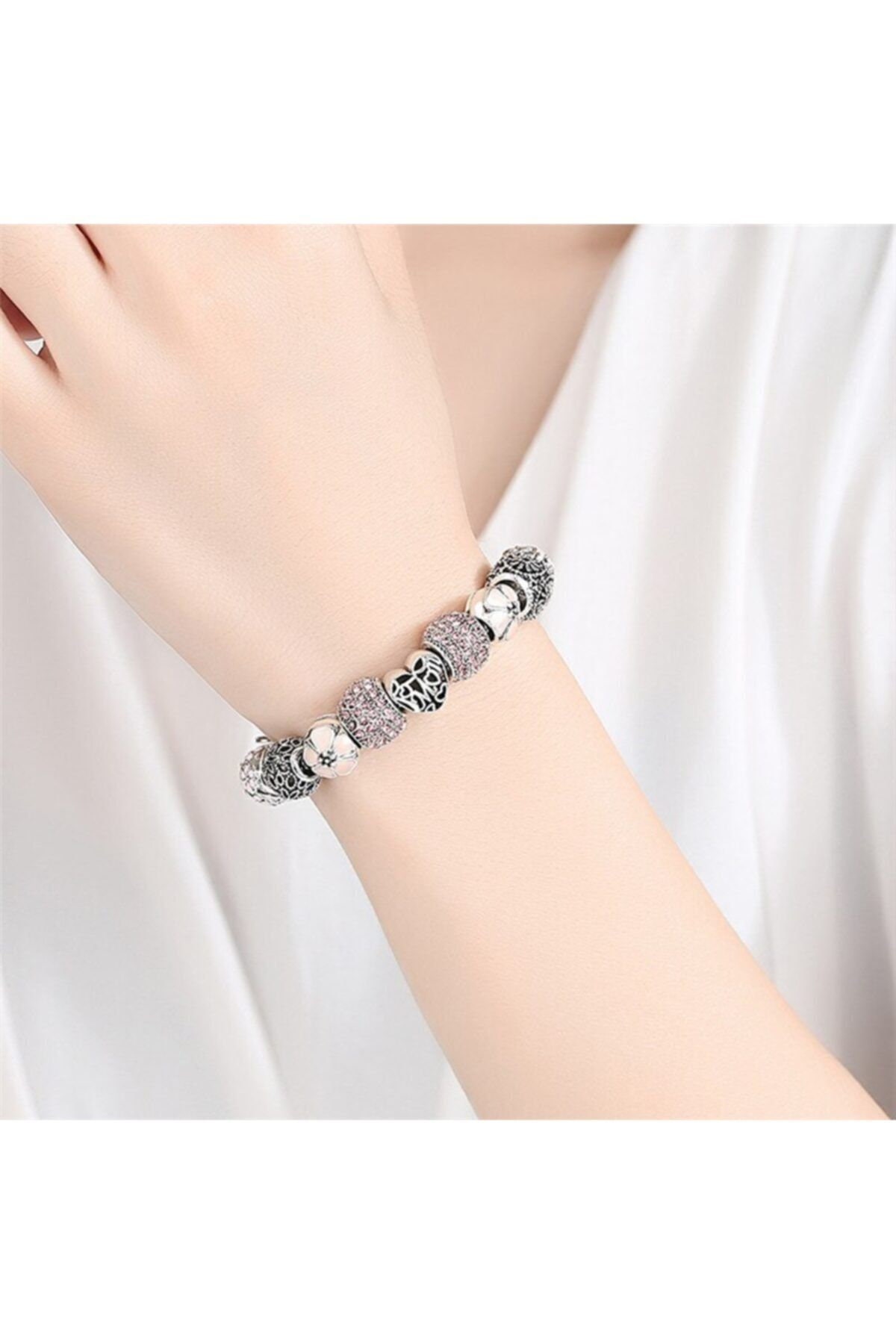 Pandora Style, Stylish Pink Mother Charm Bracelet in Wooden Box - Etsy