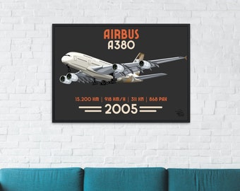 Airbus A380 Poster - Etsy
