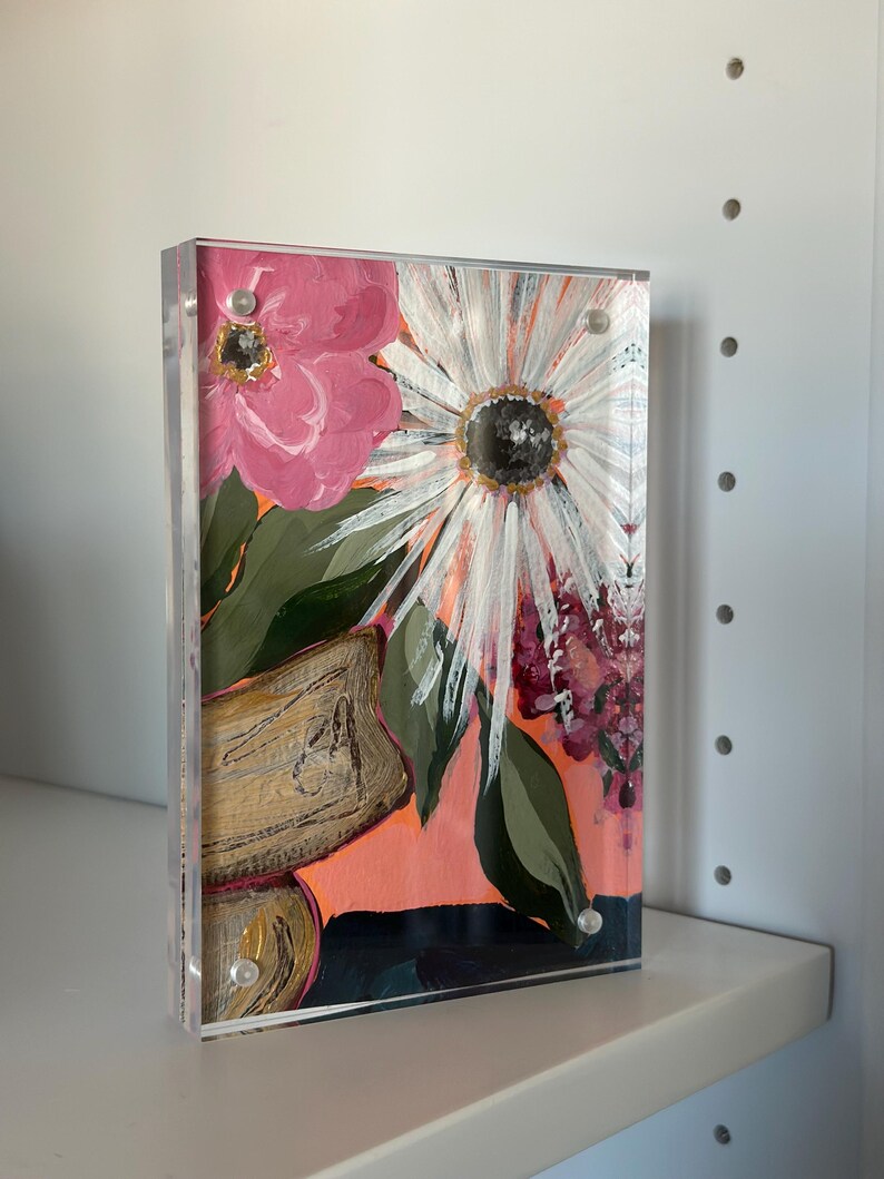 Floral Composition Art: Acrylic Framed Art - Etsy