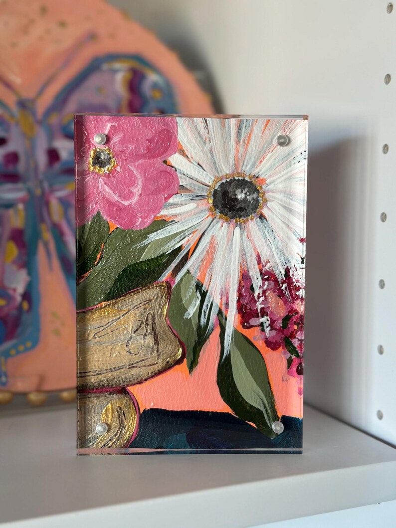 Floral Composition Art: Acrylic Framed Art - Etsy