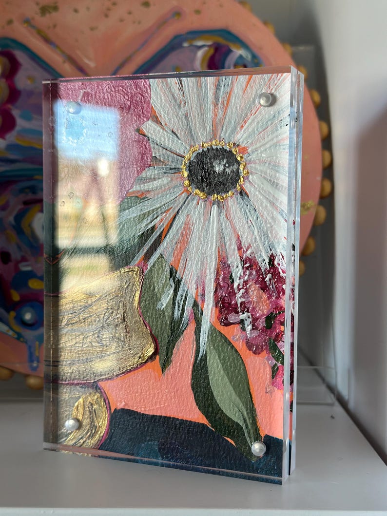 Floral Composition Art: Acrylic Framed Art - Etsy