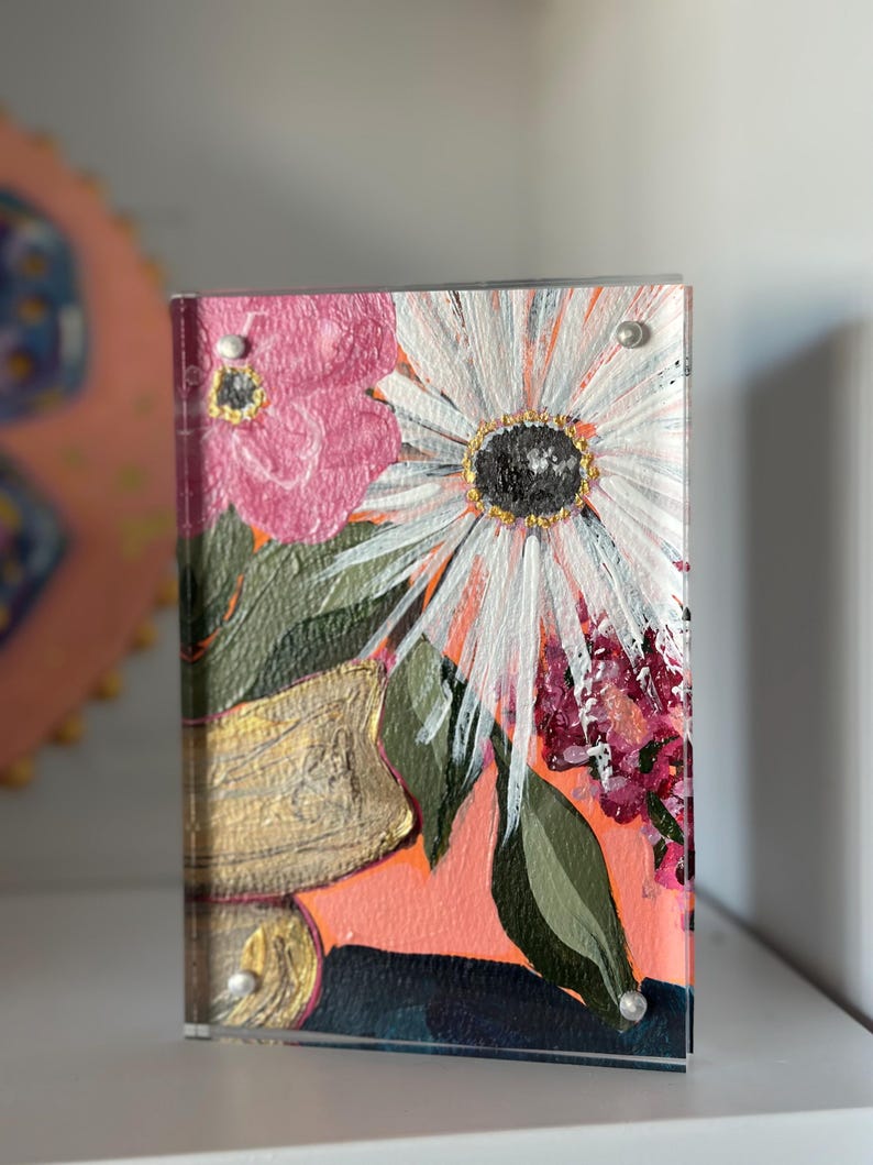 Floral Composition Art: Acrylic Framed Art - Etsy