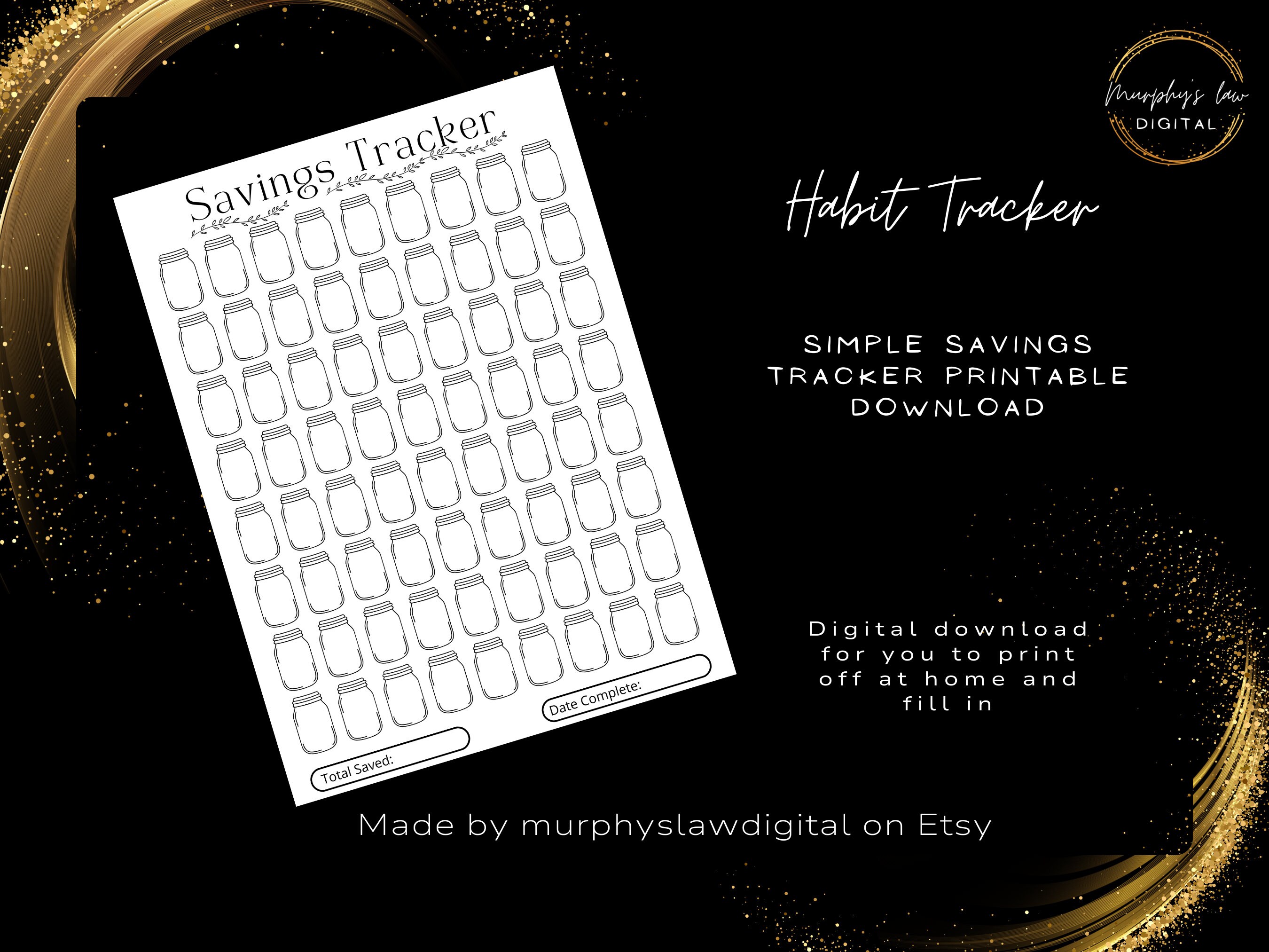 Printable Simple Savings Tracker With Jars to Help You Keep Track of ...