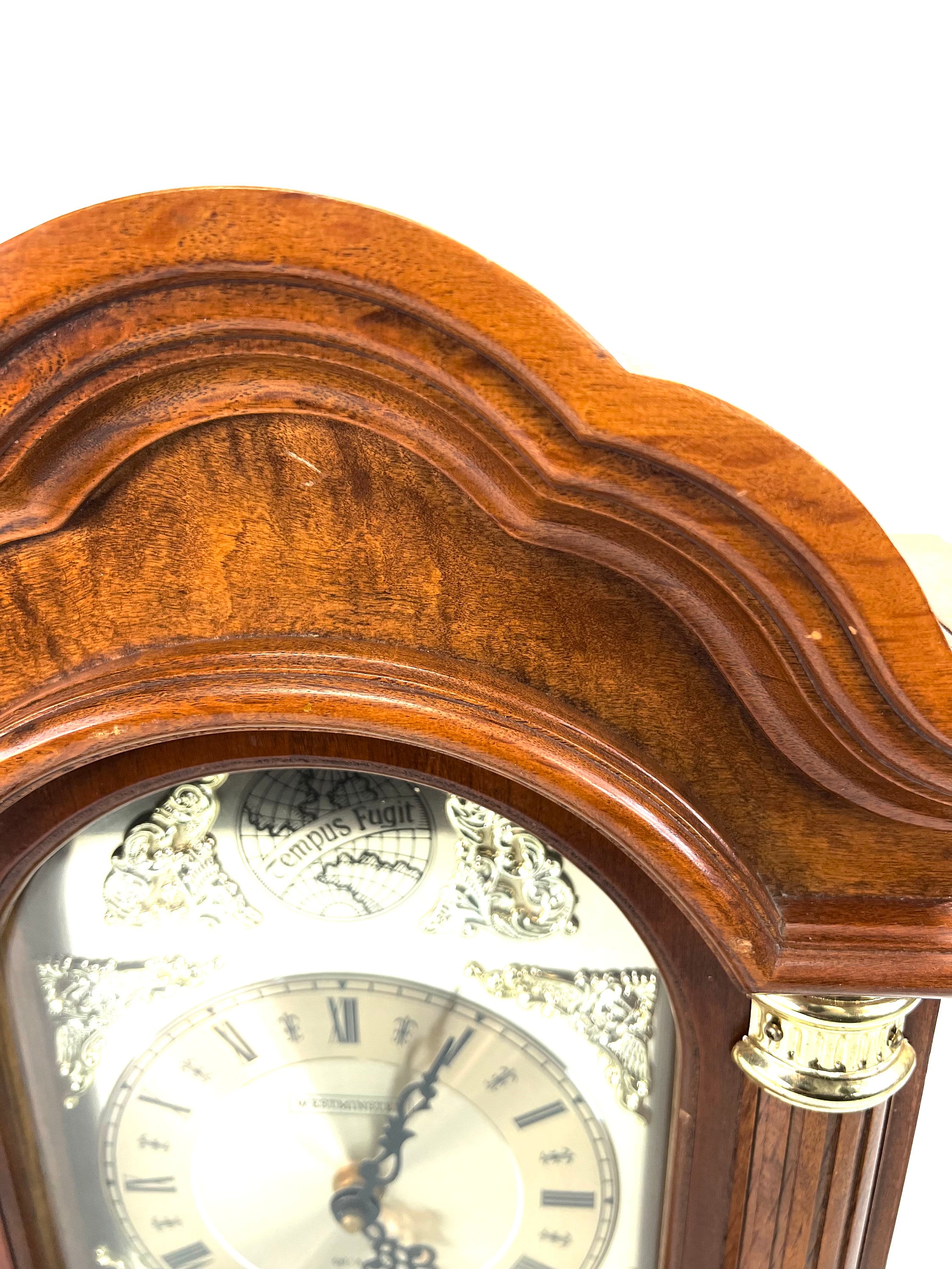 Westminster Tempus Fugit Quartz Mantle Wooden Vintage Clock Hourly ...