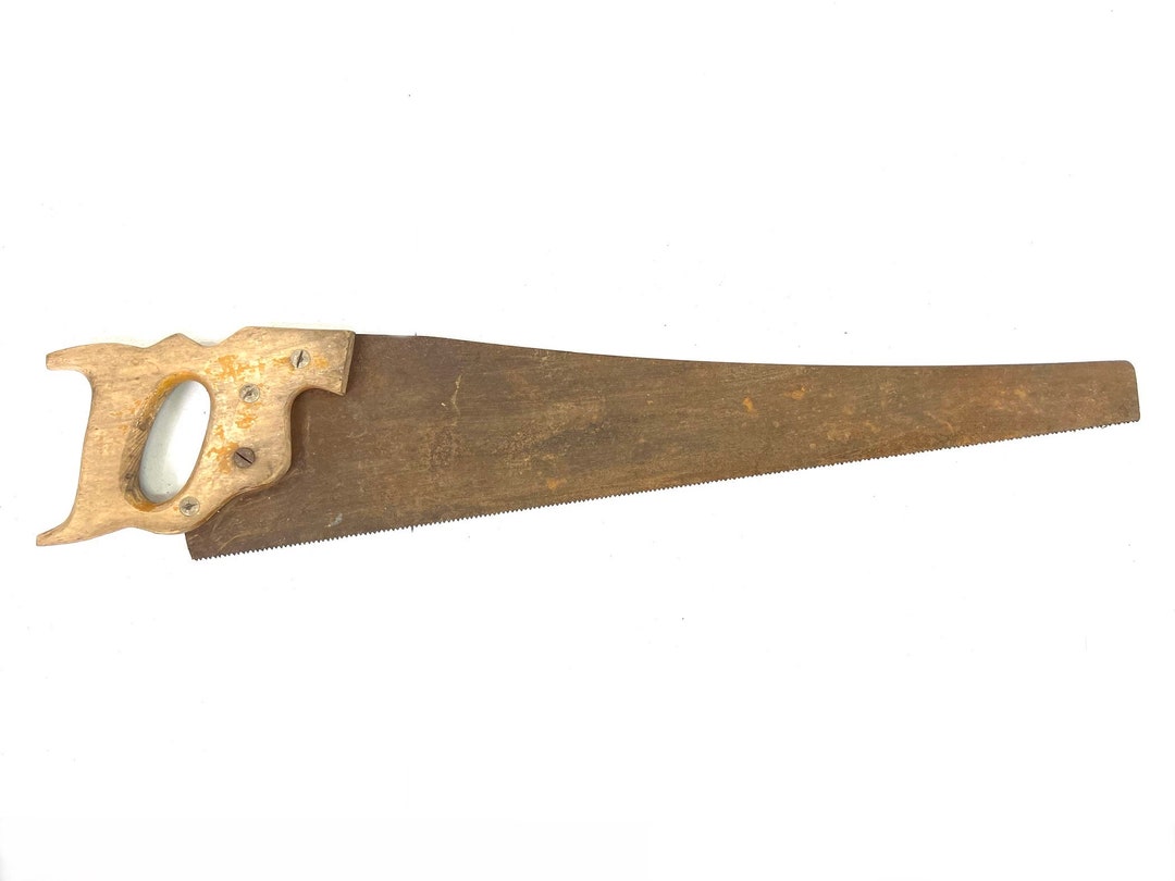Vintage Warranted Superior Rustic Hand Saw 30” Carptentry Tool Decor ...