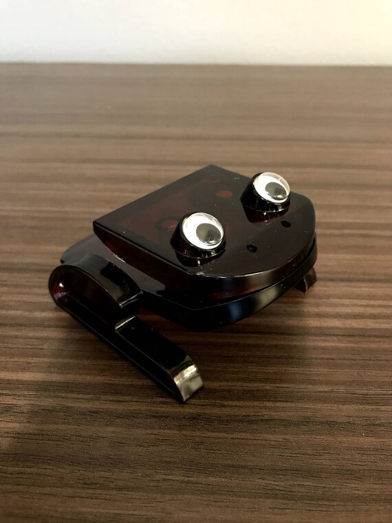 Vintage 1960's Frog Paperclip Weight Transparent Brown - Etsy