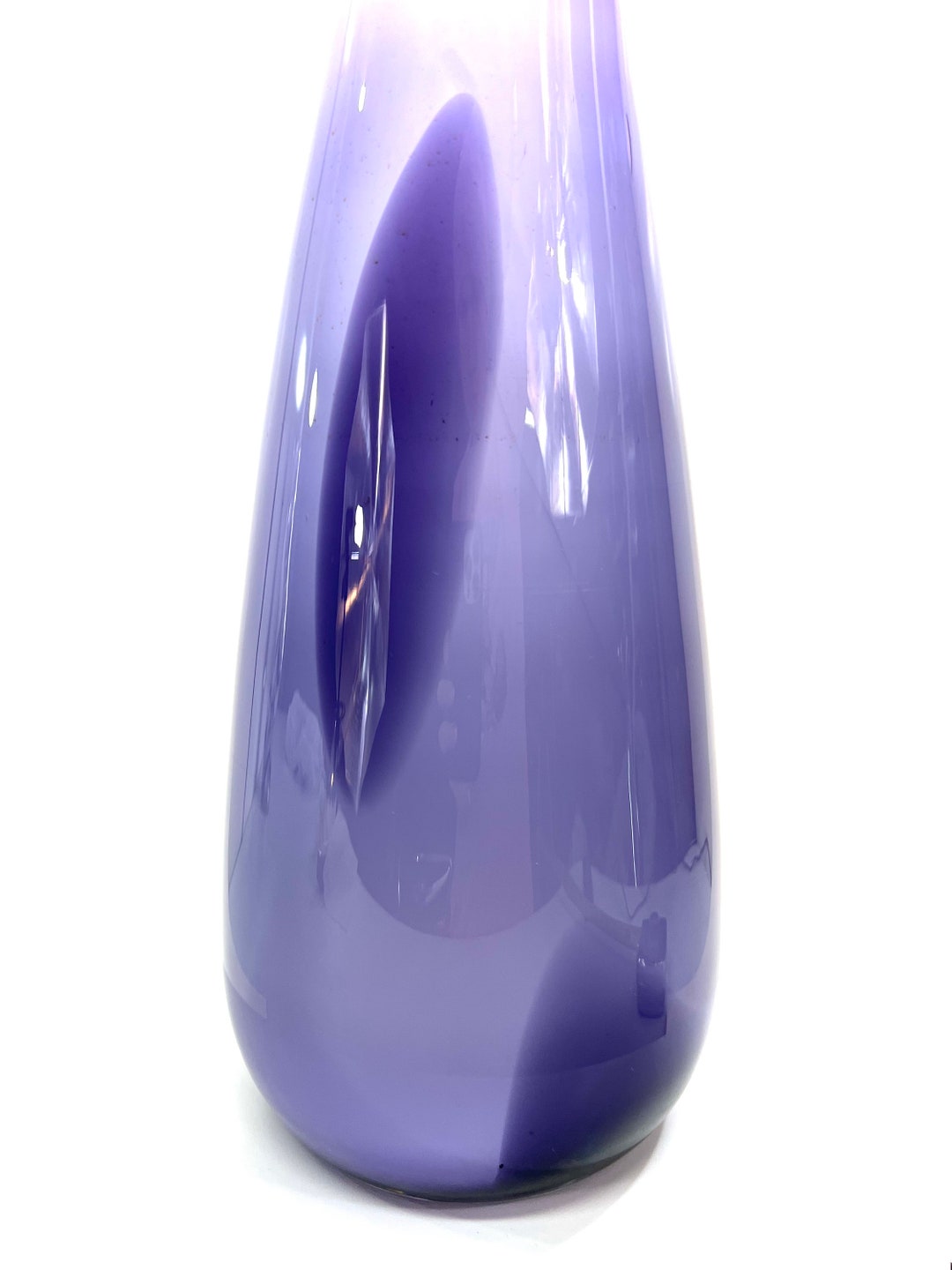 Handmade Purple Glass Oversized Teardrop Shaped Vase Home Decor ...