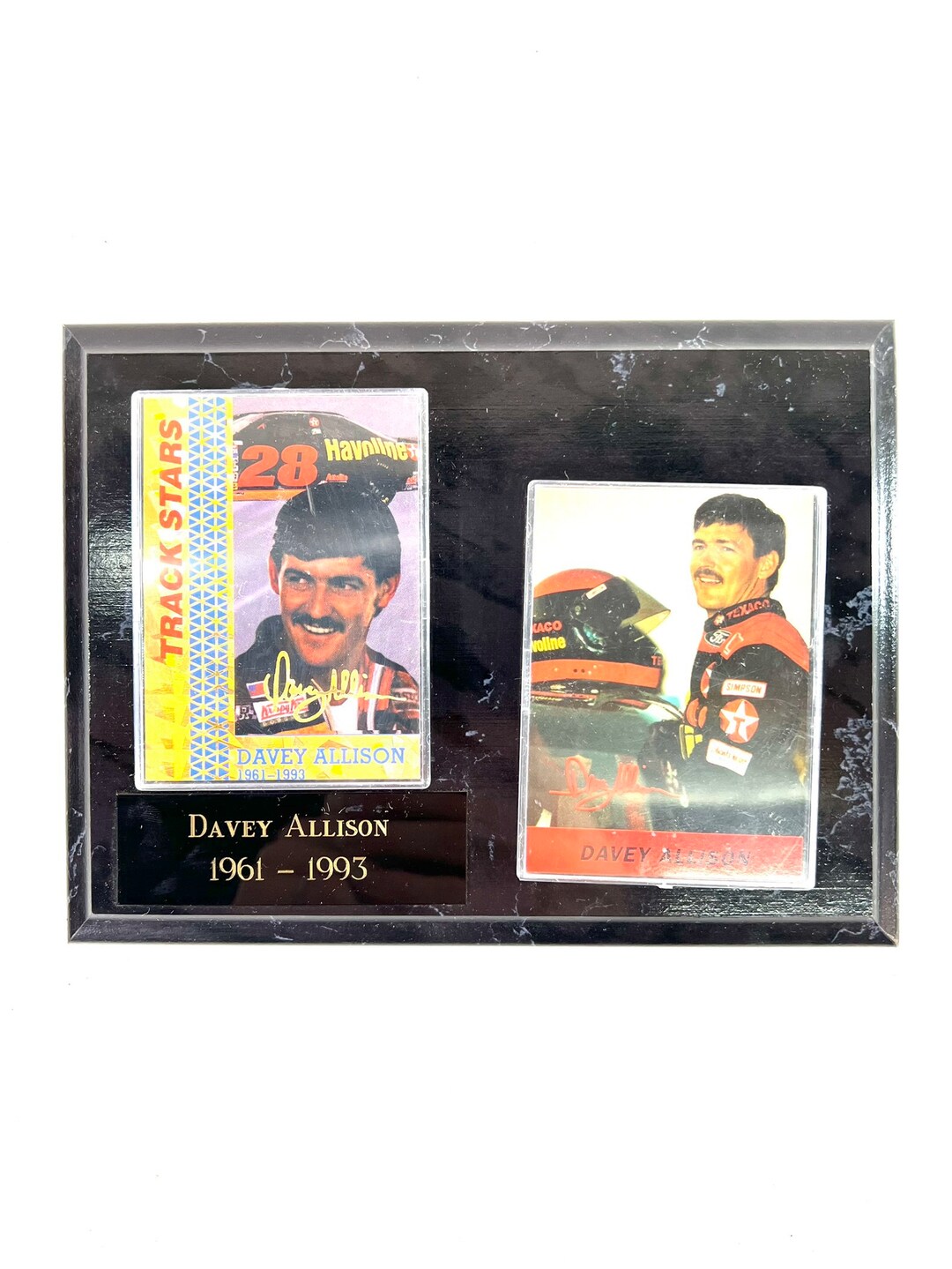 Vintage 1993 Davey Allison Nascar Tribute Wall Art Plaque Racing Driver ...