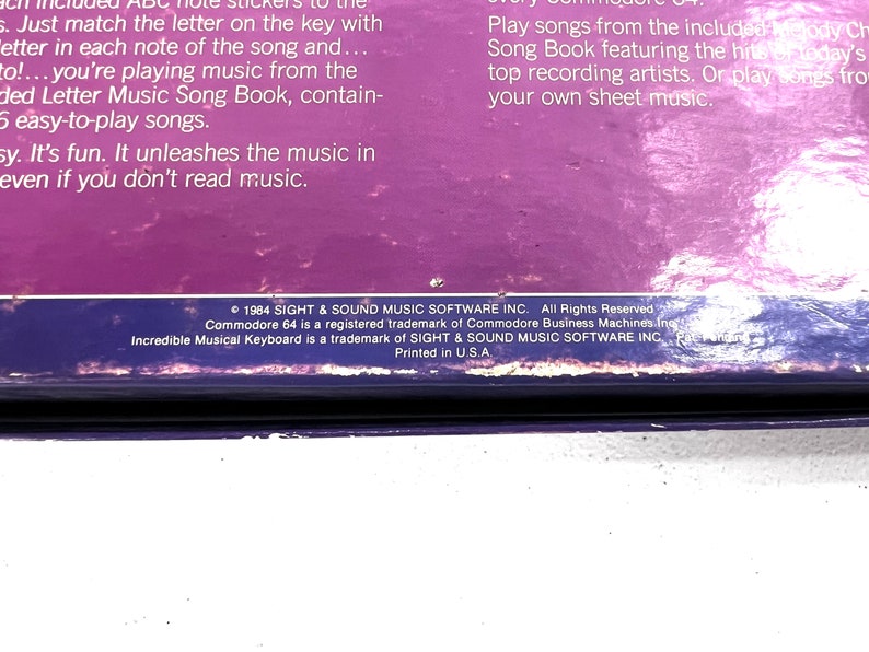 Incredible Musical Keyboard for Commodore 64 by Sight & Sound Music ...