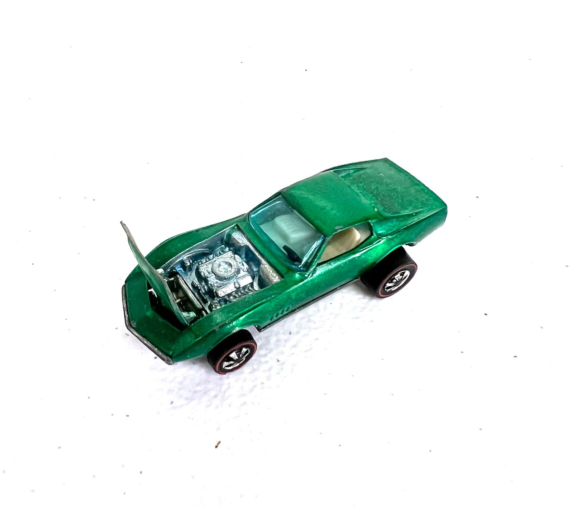 Vintage 1967 Green Redline Custom Corvette Hot Wheels Mattel - Etsy