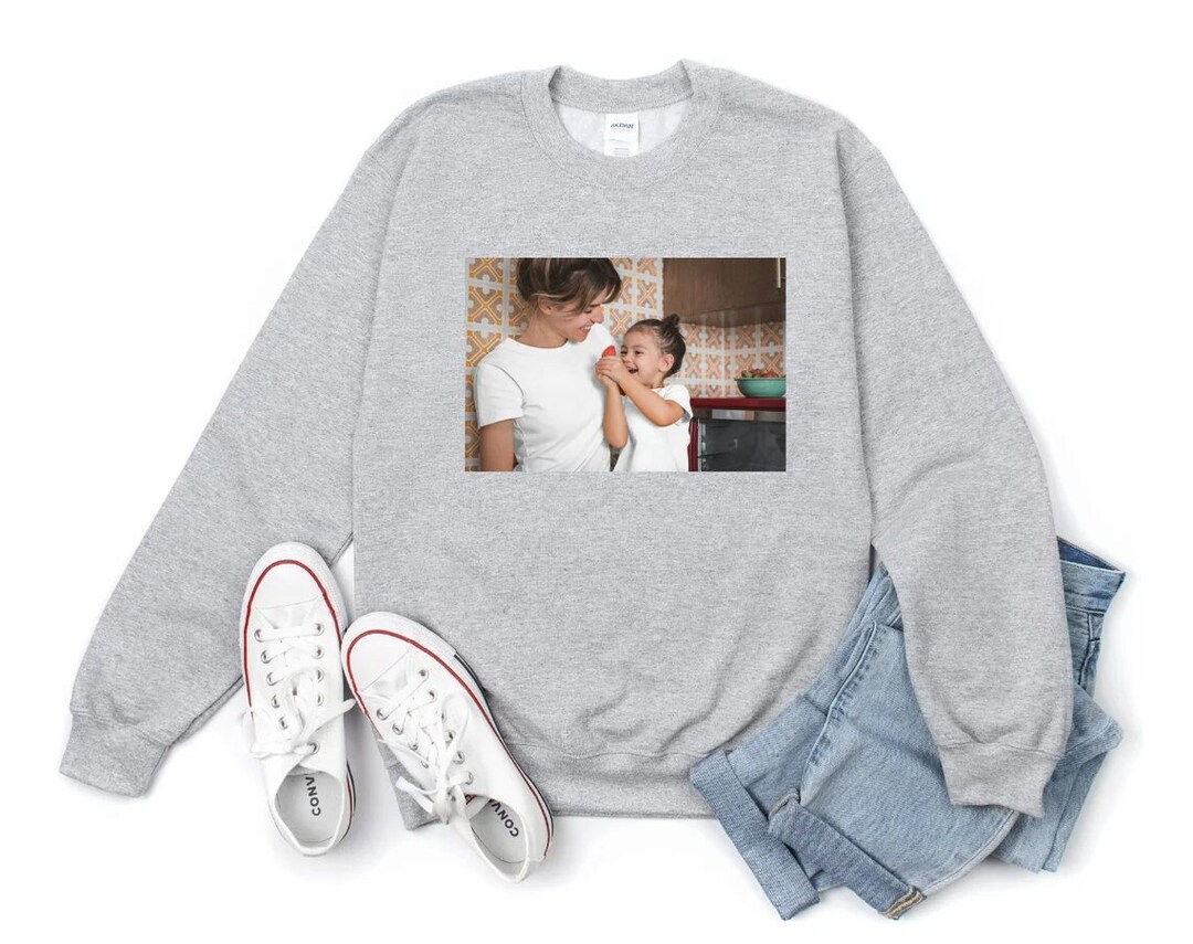 Custom Photo Sweatshirt, Custom Unisex Text Sweater, Custom Sweater ...