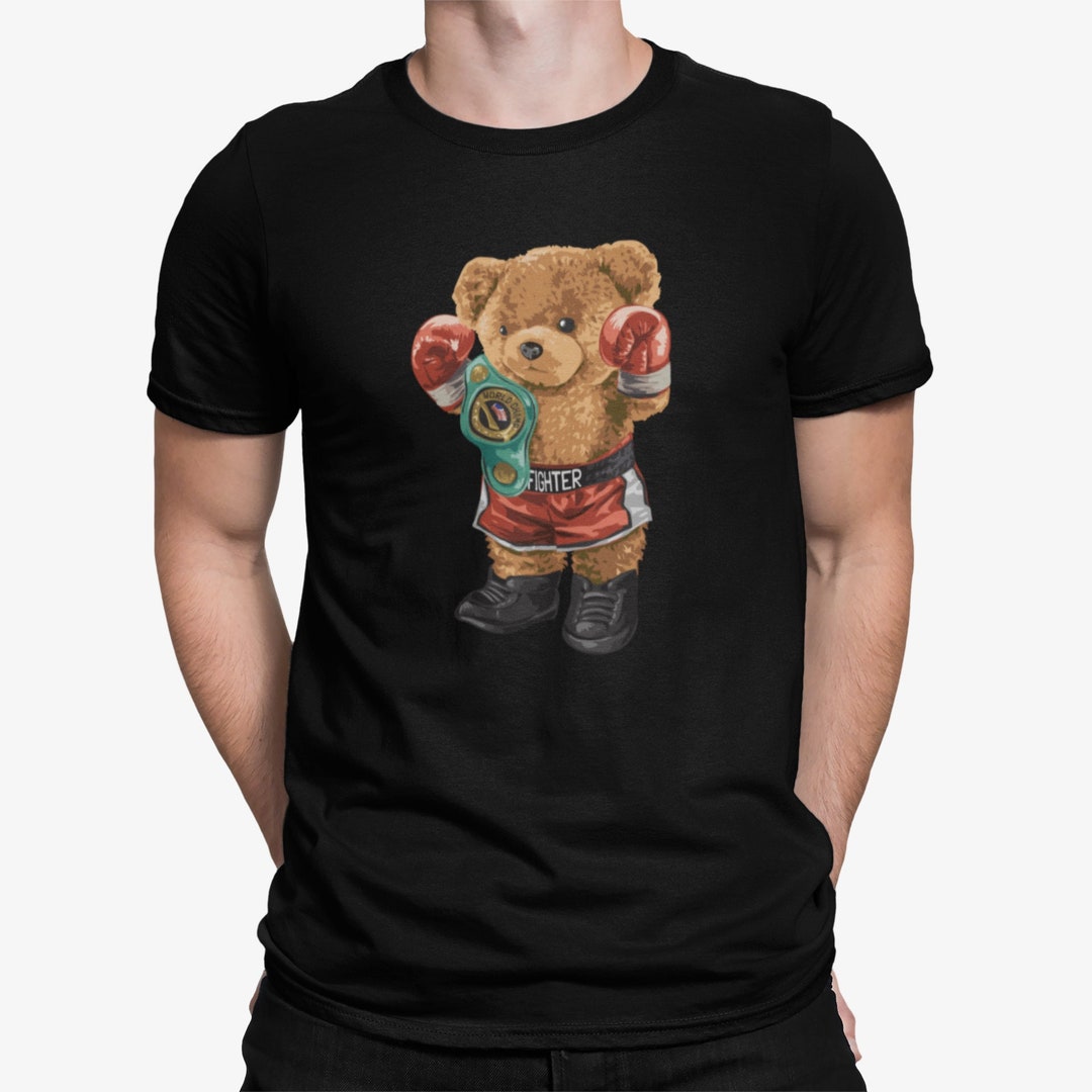 Boxing Bear Shirt, Animal Shirt, World Champ, Trendy Kickboxing Bear ...
