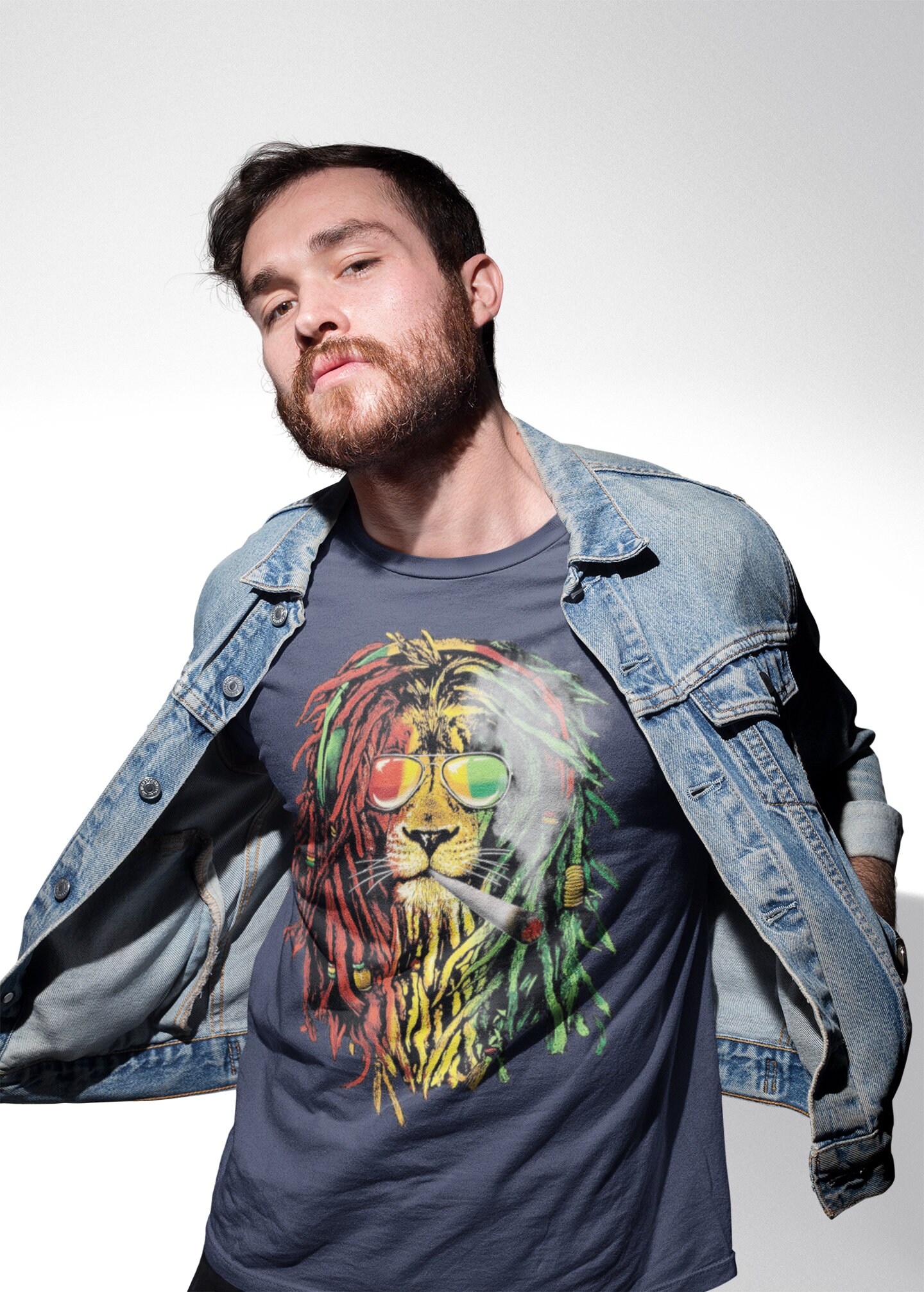 Jamaican Royal Lion Smoking Weed T-shirt, Gift for Reggae Music and ...