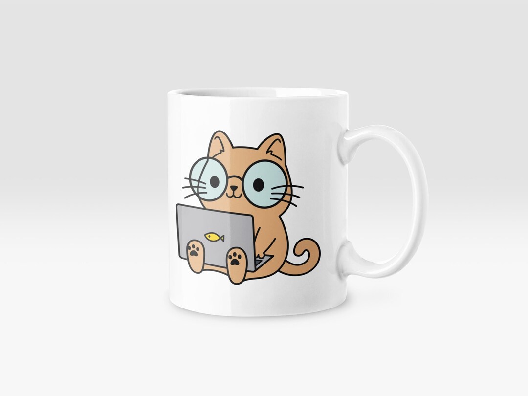 Genius Cat Mug, Funny Cat Mug, Cat Lover Gift for Women, Gifts for Cat ...