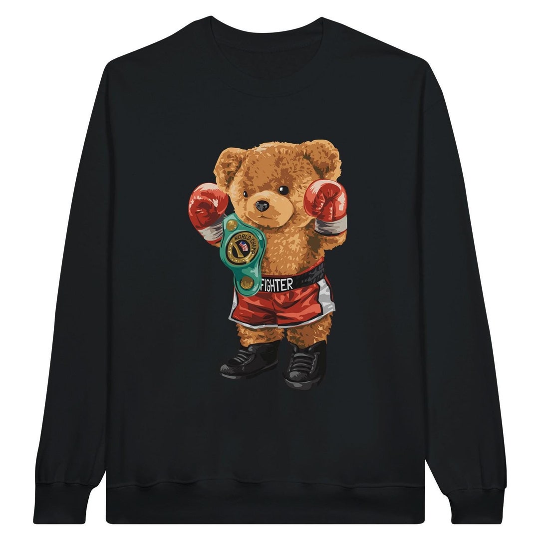 Boxing Bear Sweatshirt, Animal Sweatshirts, World Champ, Trendy Bear ...
