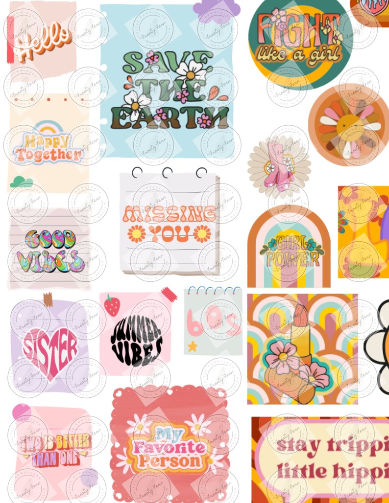 Groovy Stickers, Retro, 70s, Good Vibes, Vintage, Vintage Sticker ...