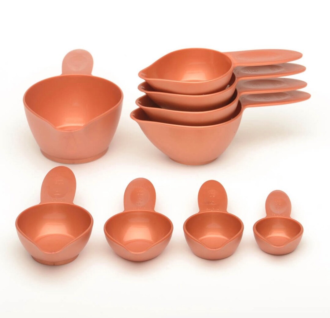Pourfect Products 9pc Measuring Cups Satin Copper With Braille - Etsy