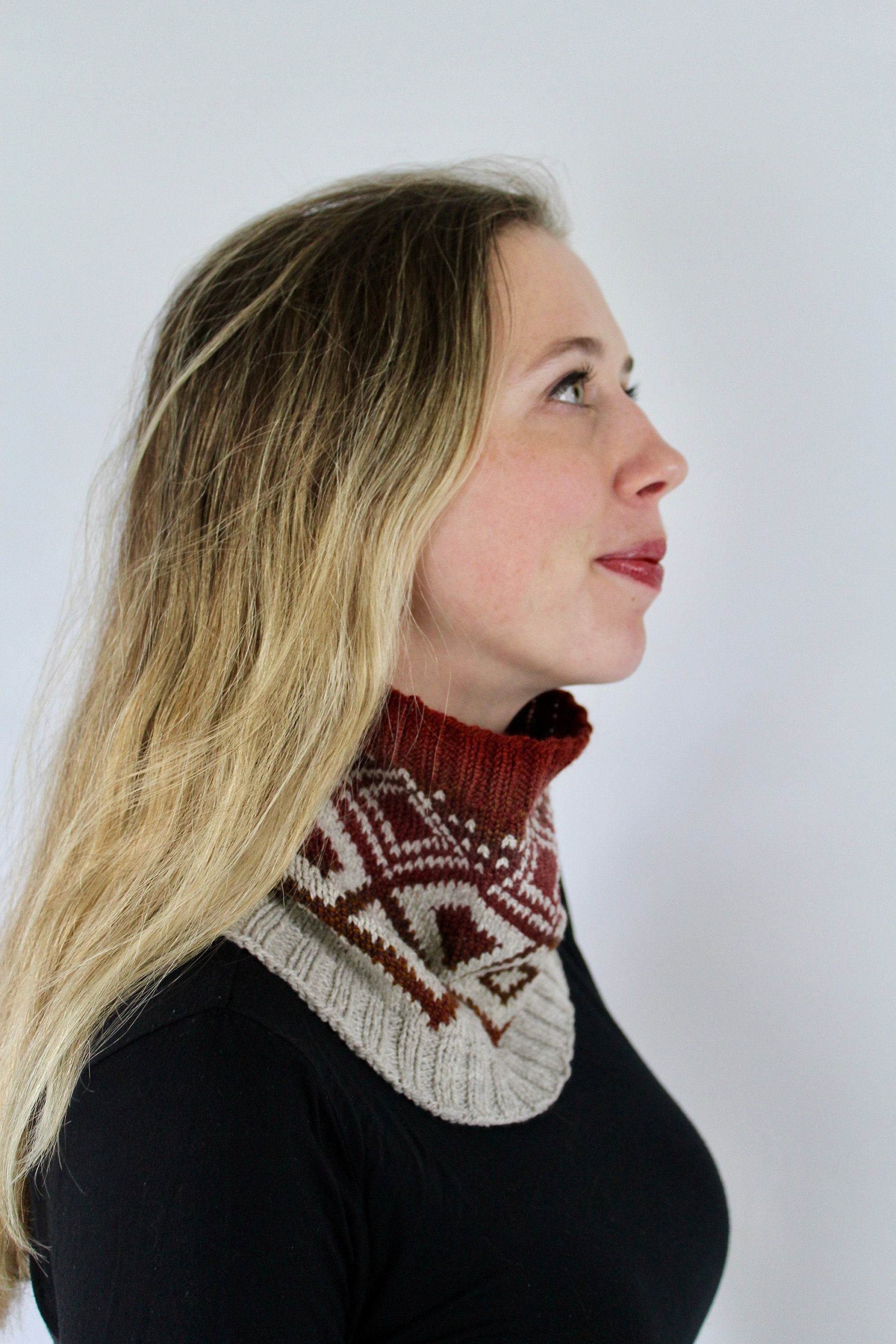 KNITTING PATTERN Stranded Colorwork Cowl, Easy to Memorize Geometric ...