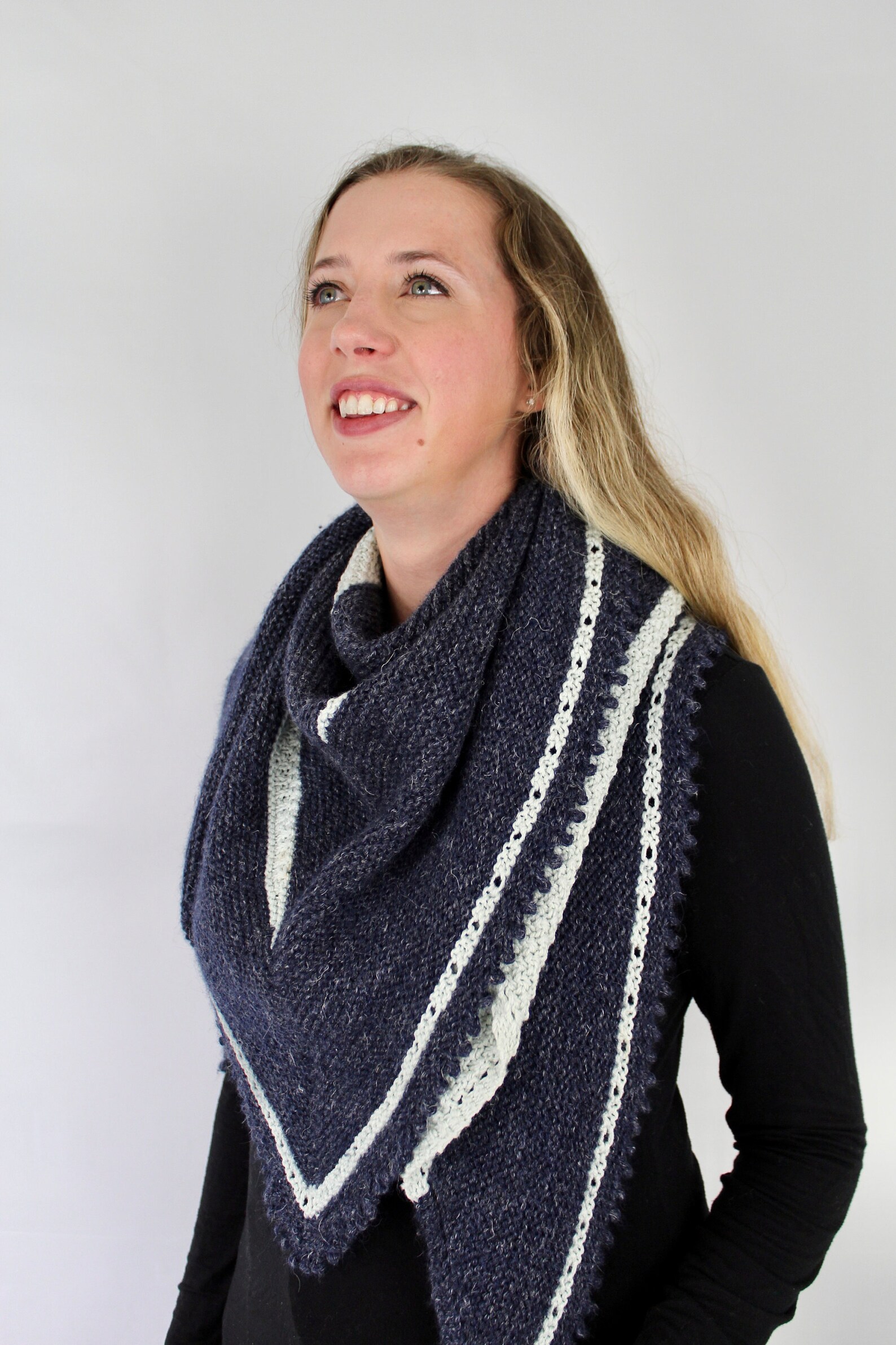 Tiger Lake Shawl Knitting Pattern | Easy Garter Stitch With Seed Stitch ...