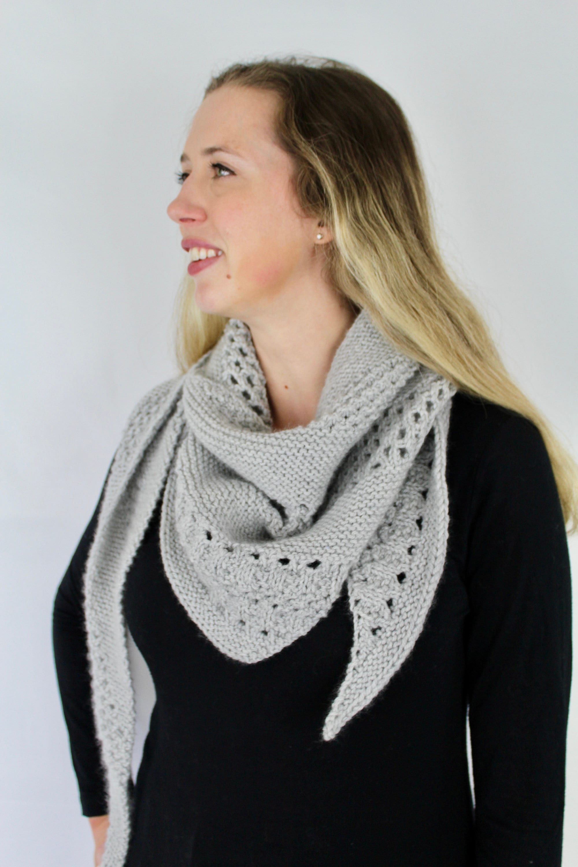 KNITTING PATTERN | Quick Shawl Pattern, Easy Skinny Shawl With Garter ...