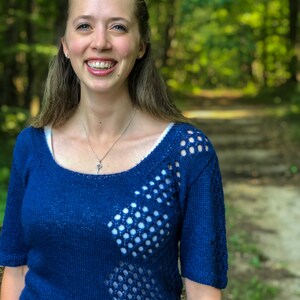 Queen Bee Tee Pattern | PDF Knitting Pattern | Mosaic Tops Knit Pattern ...