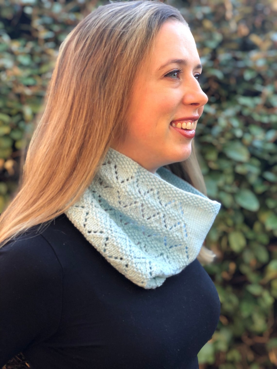 KNITTING PATTERN | Simple Lace Cowl Pattern, DK Weight Knit Accessory ...