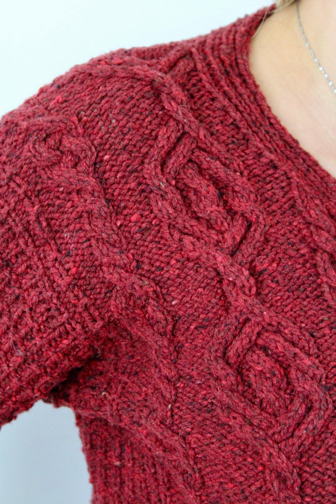 KNITTING PATTERN | Cozy Cable Cardigan, Worsted Knit Cardigan, Easy ...