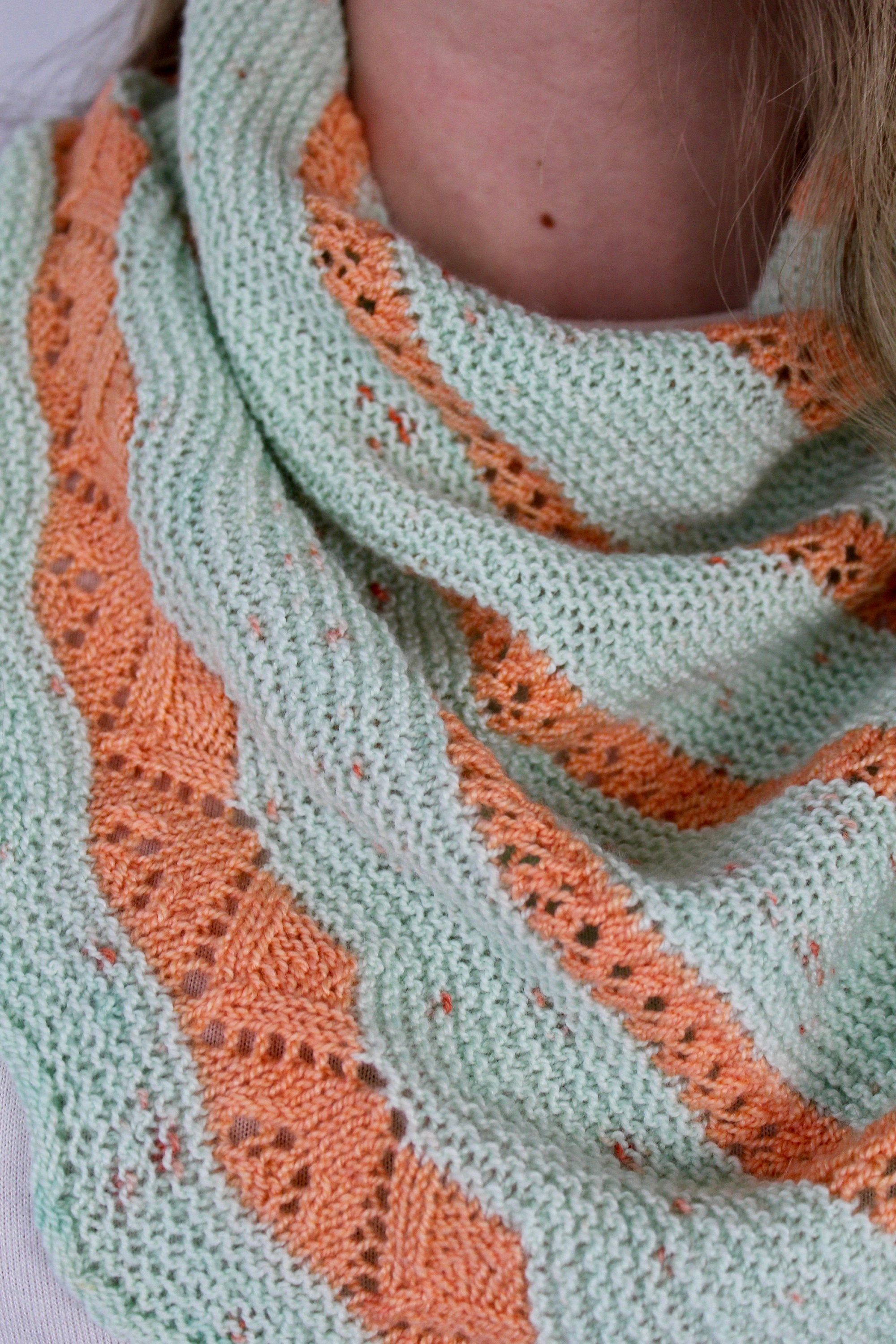 Lace Cowl Knitting Pattern | PDF Bandana Cowl Easy Lace Knit Pattern ...