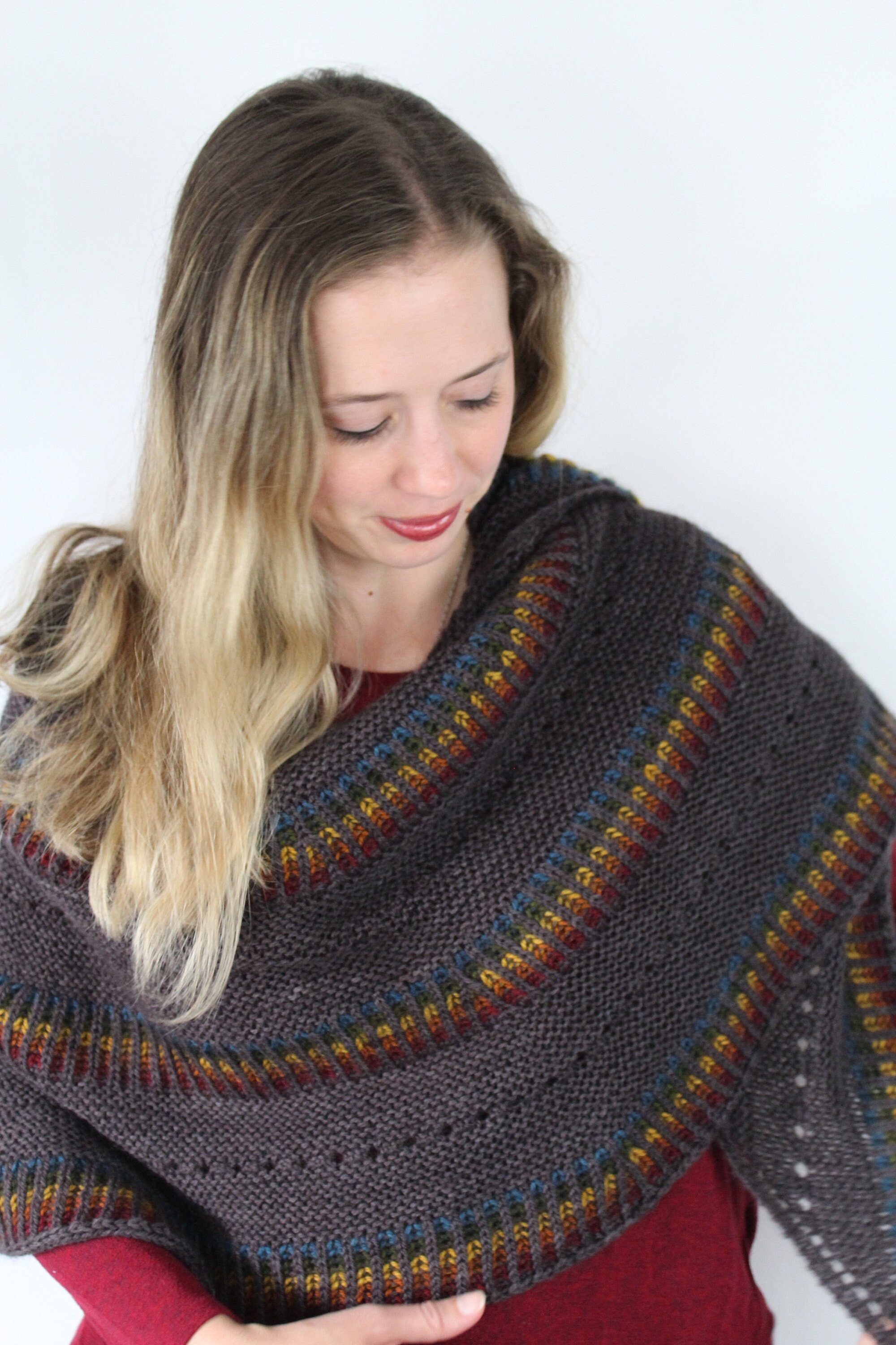 KNITTING PATTERN | Oversized Crescent Shawl Knit With Simple Garter ...