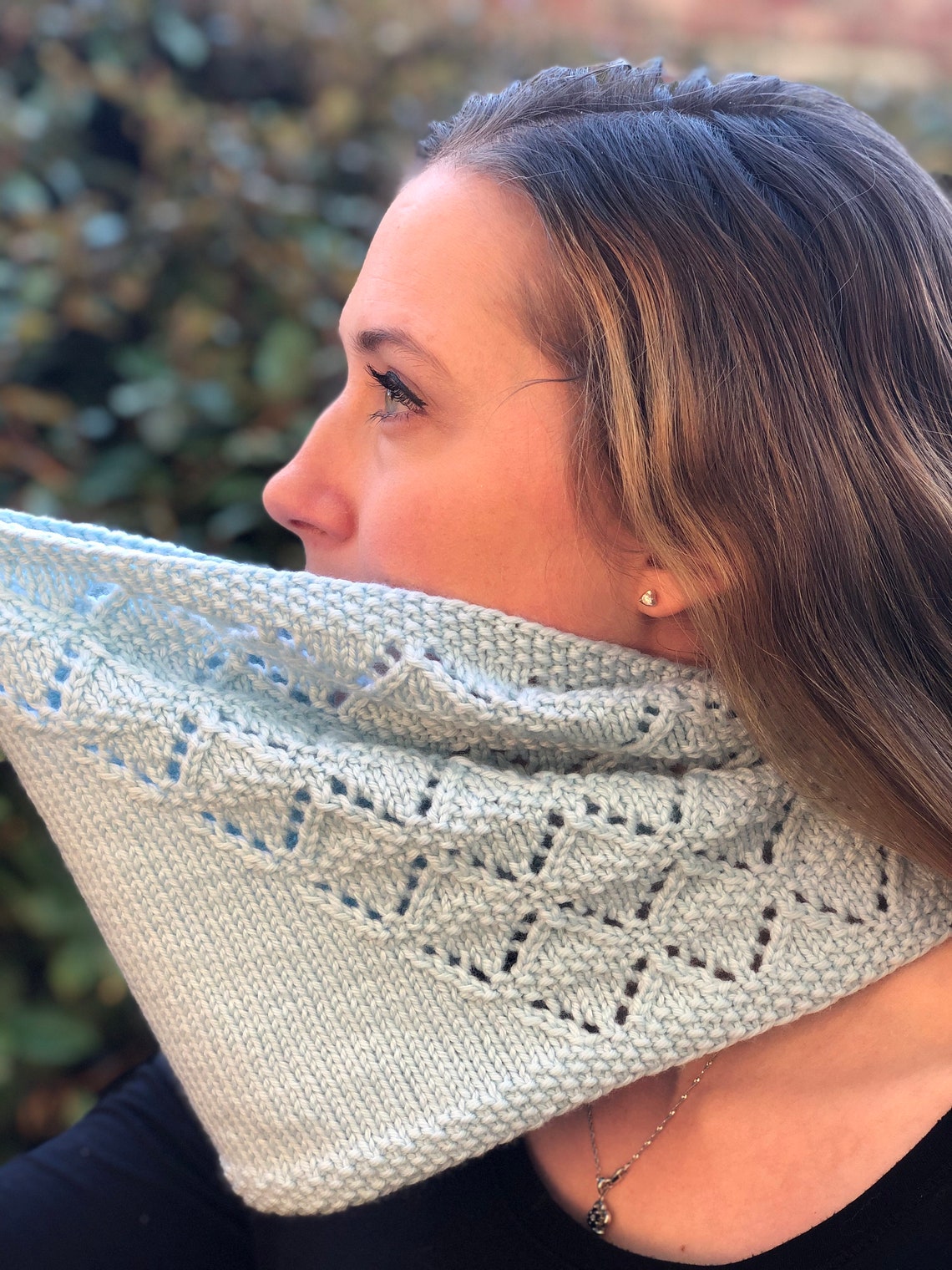 KNITTING PATTERN Simple Lace Cowl Pattern, DK Weight Knit Accessory ...