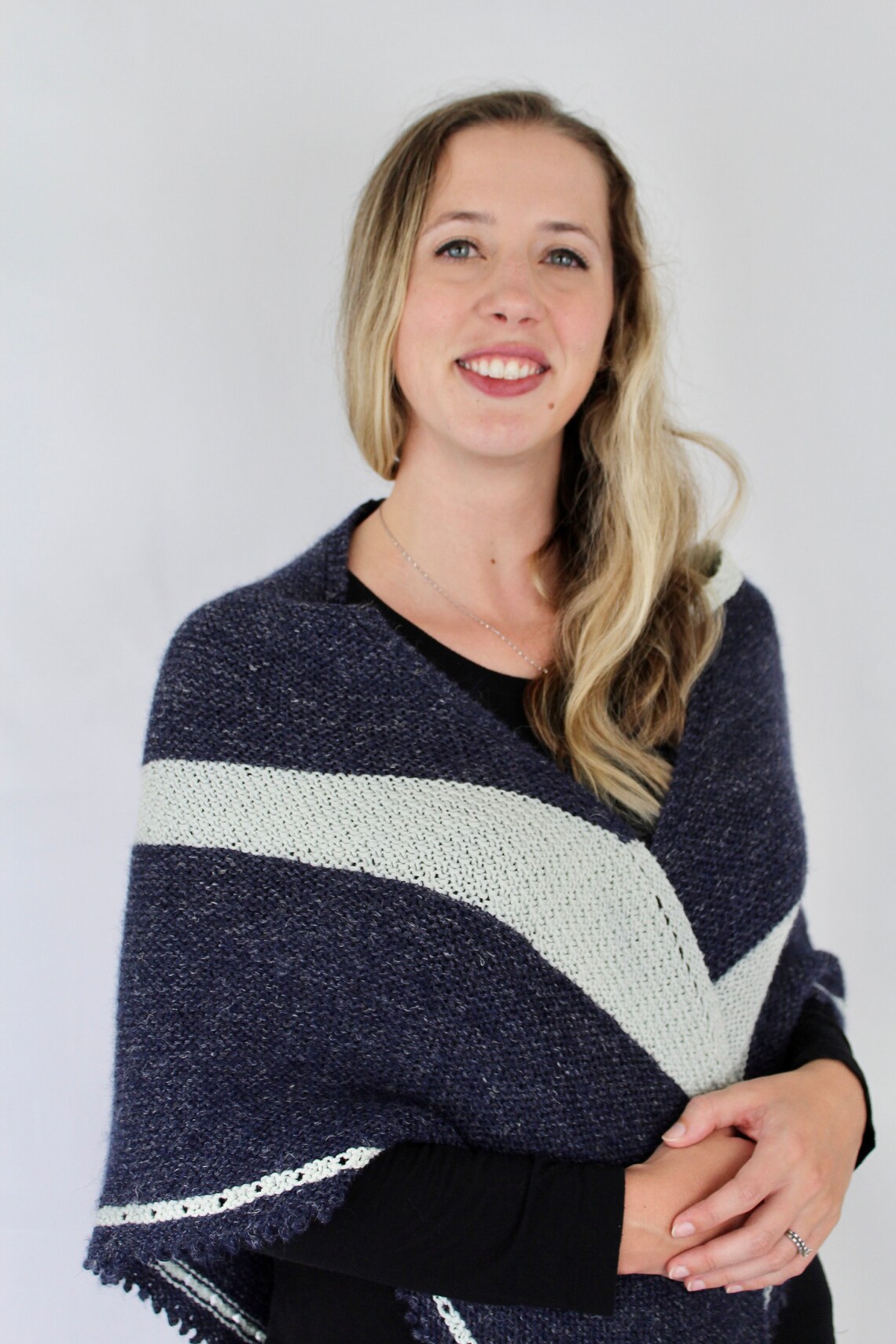Tiger Lake Shawl Knitting Pattern | Easy Garter Stitch With Seed Stitch ...