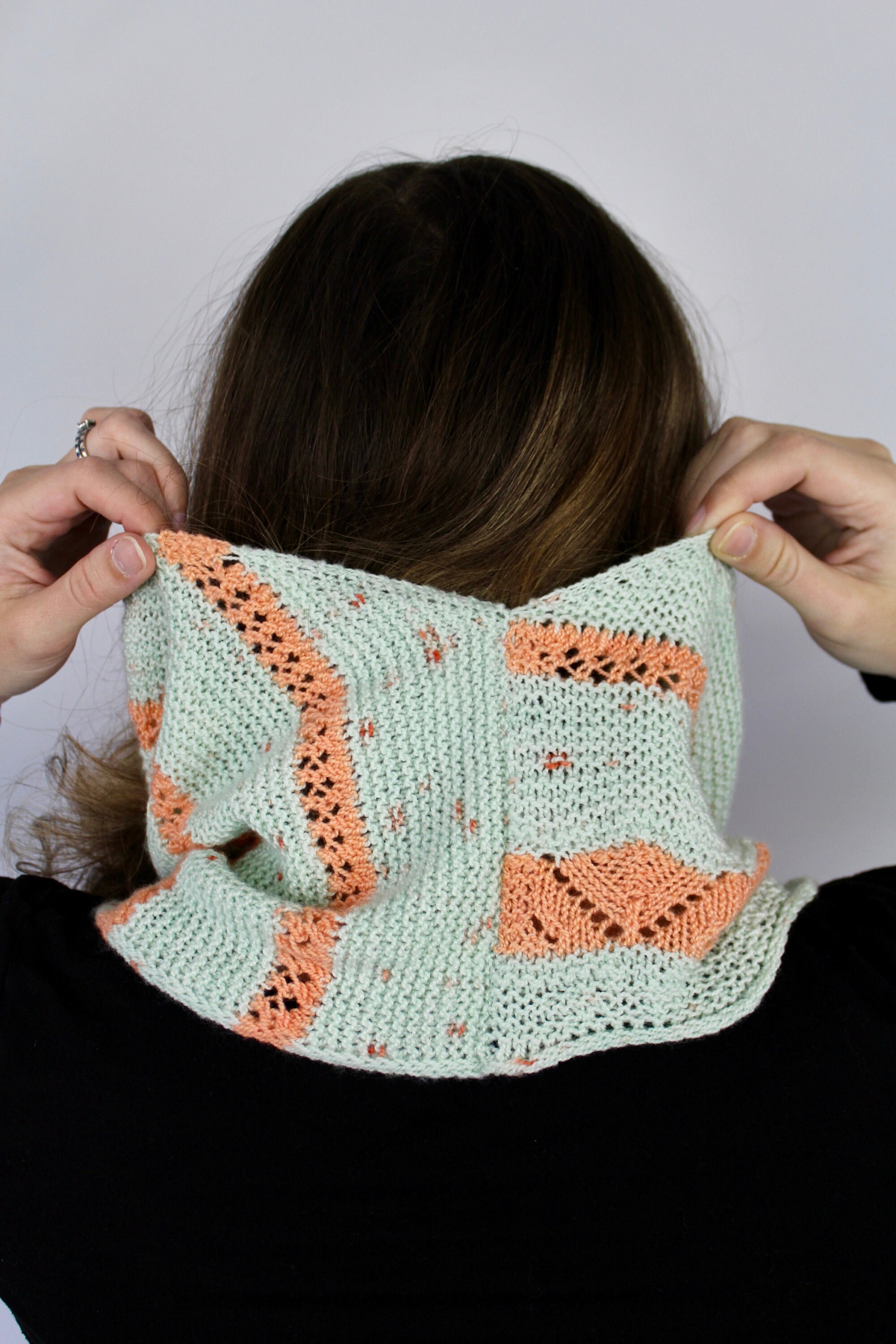 Lace Cowl Knitting Pattern | PDF Bandana Cowl Easy Lace Knit Pattern ...
