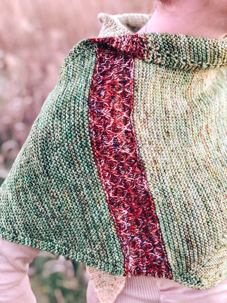 KNITTING PATTERN | Color Fade Shawl Knit Point to Point in Garter ...