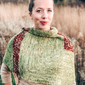 KNITTING PATTERN | Color Fade Shawl Knit Point to Point in Garter ...
