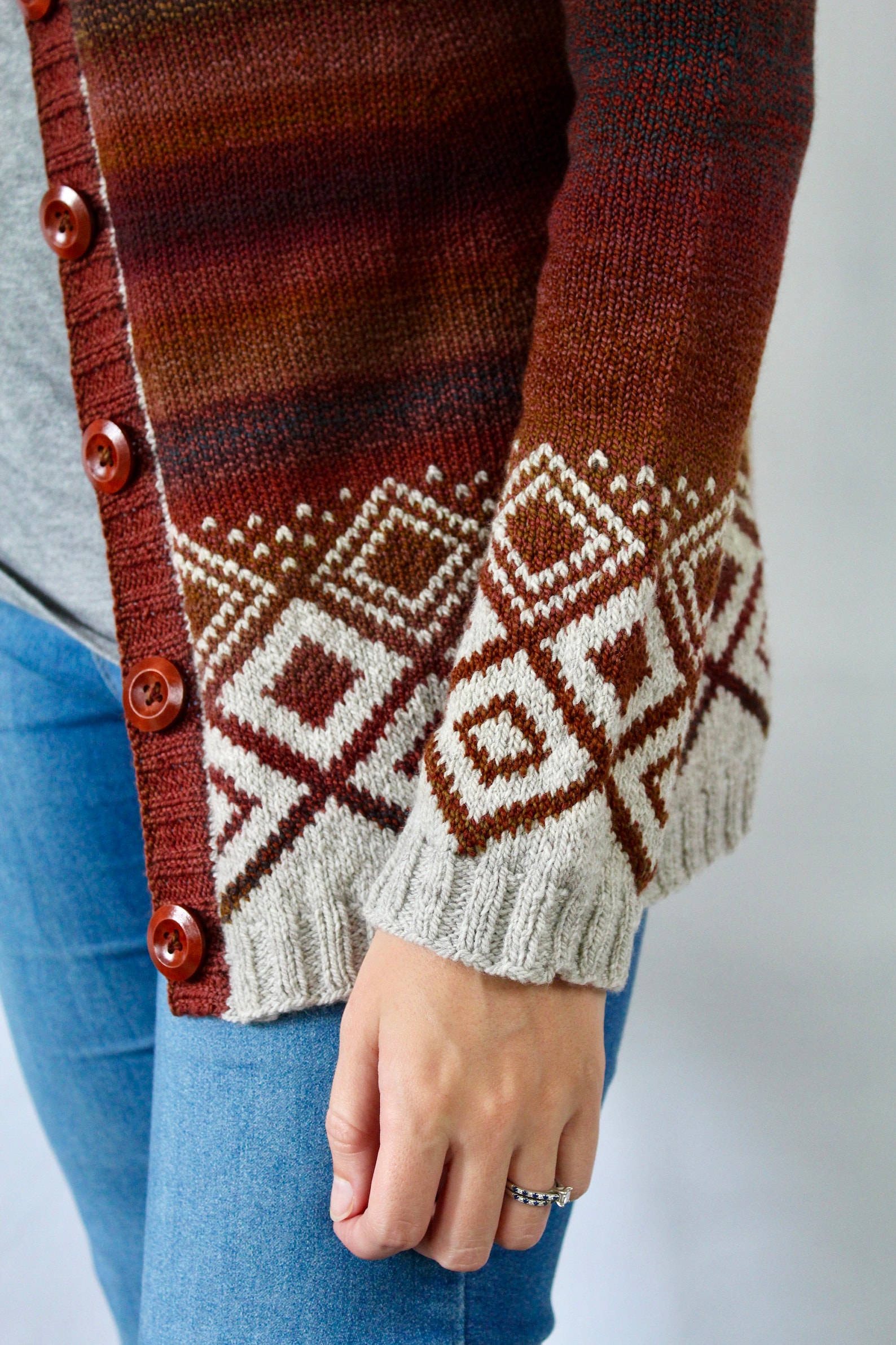 KNITTING PATTERN | Stunning Colorwork Cardigan, Top Down Knit in the ...