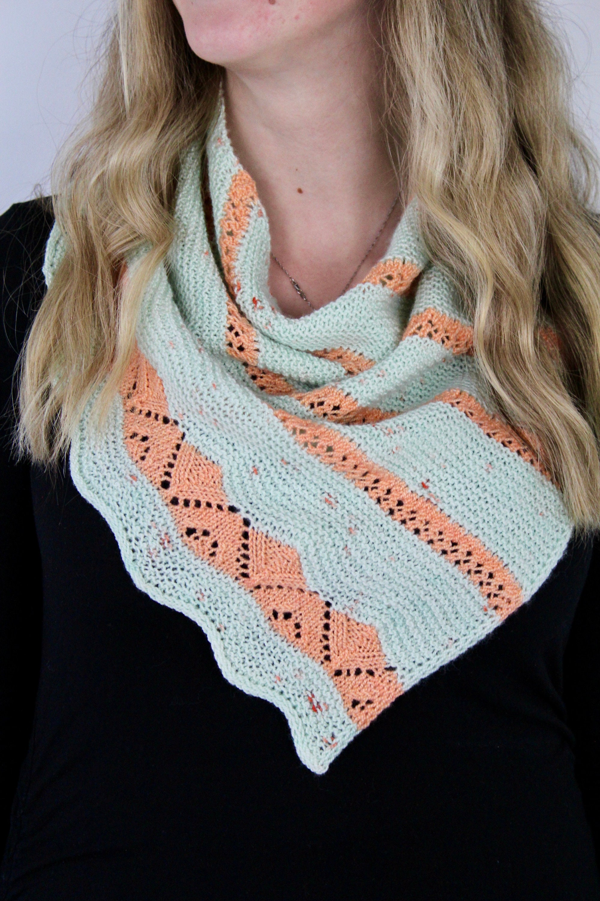 Lace Cowl Knitting Pattern | PDF Bandana Cowl Easy Lace Knit Pattern ...